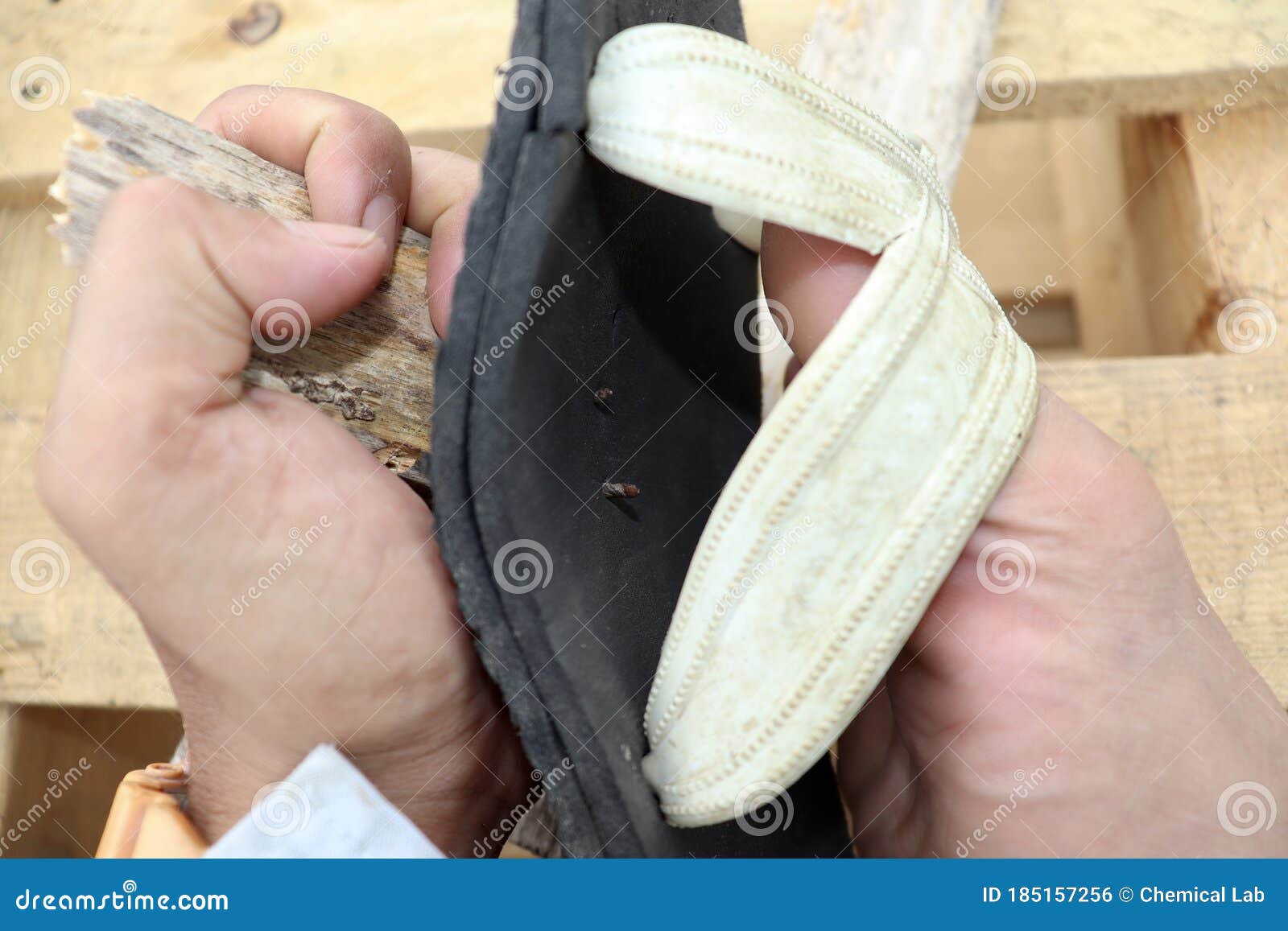 Sharp tack hurt foot stock photo. Image of boot, pace - 185157256