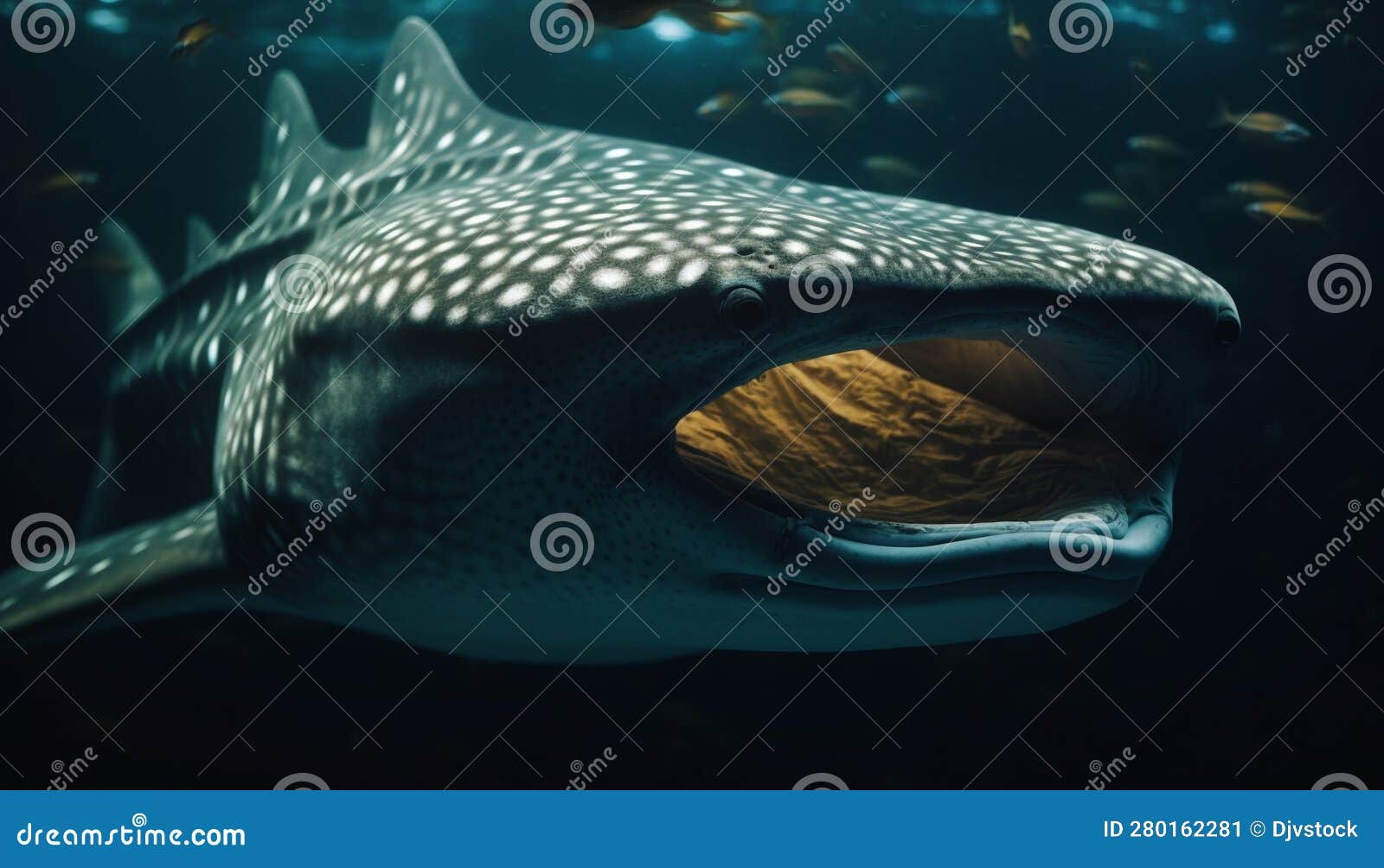 Sharp Teeth of Majestic Underwater Predator in Tropical Saltwater Reef ...