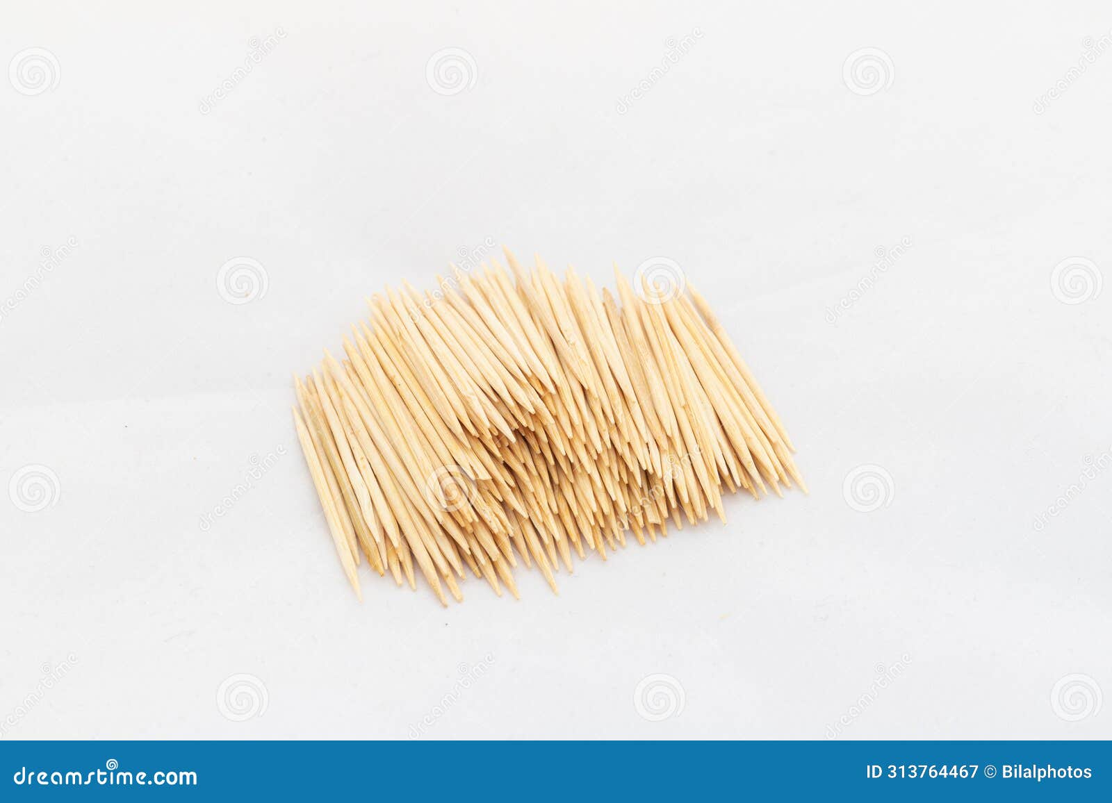 Sharp Thin Pointed Ends Toothpicks on White Isolated Background Stock ...