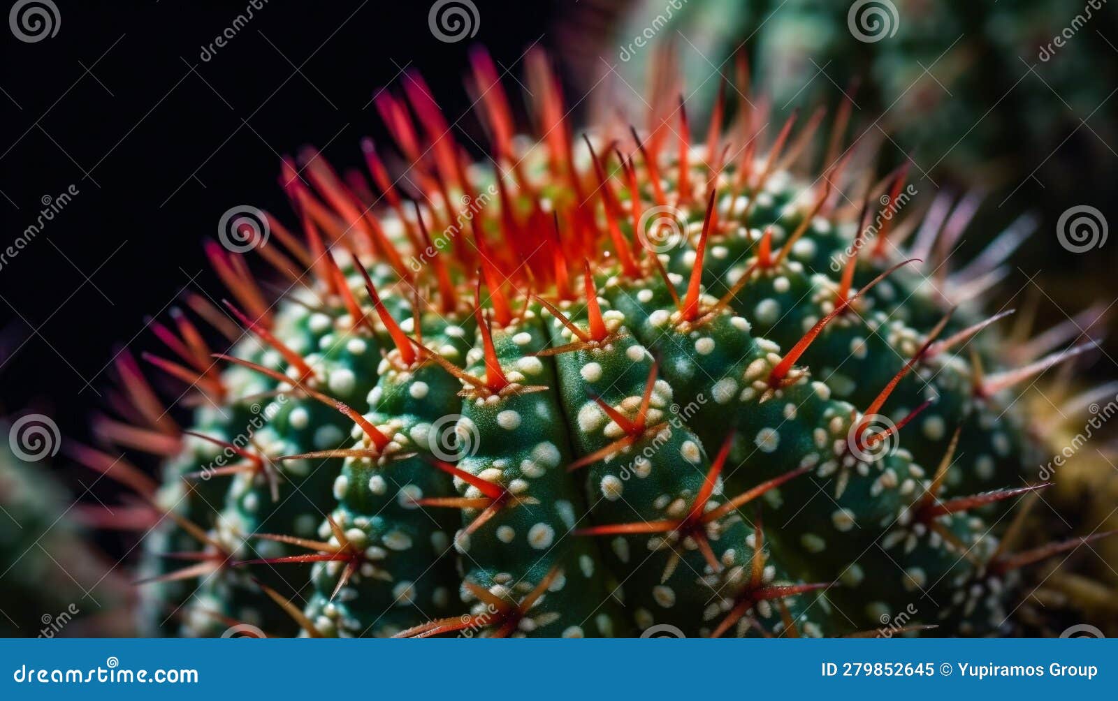 Sharp Thorns on Spiked Succulent Plant in Tropical Outdoors Generated ...