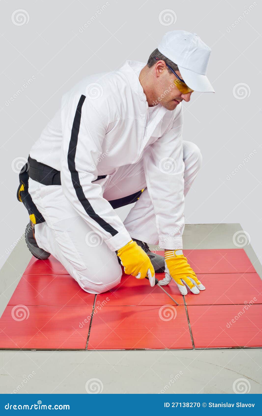 Sharp Tool Cleans Tile Joints Stock Photo - Image of building, install ...