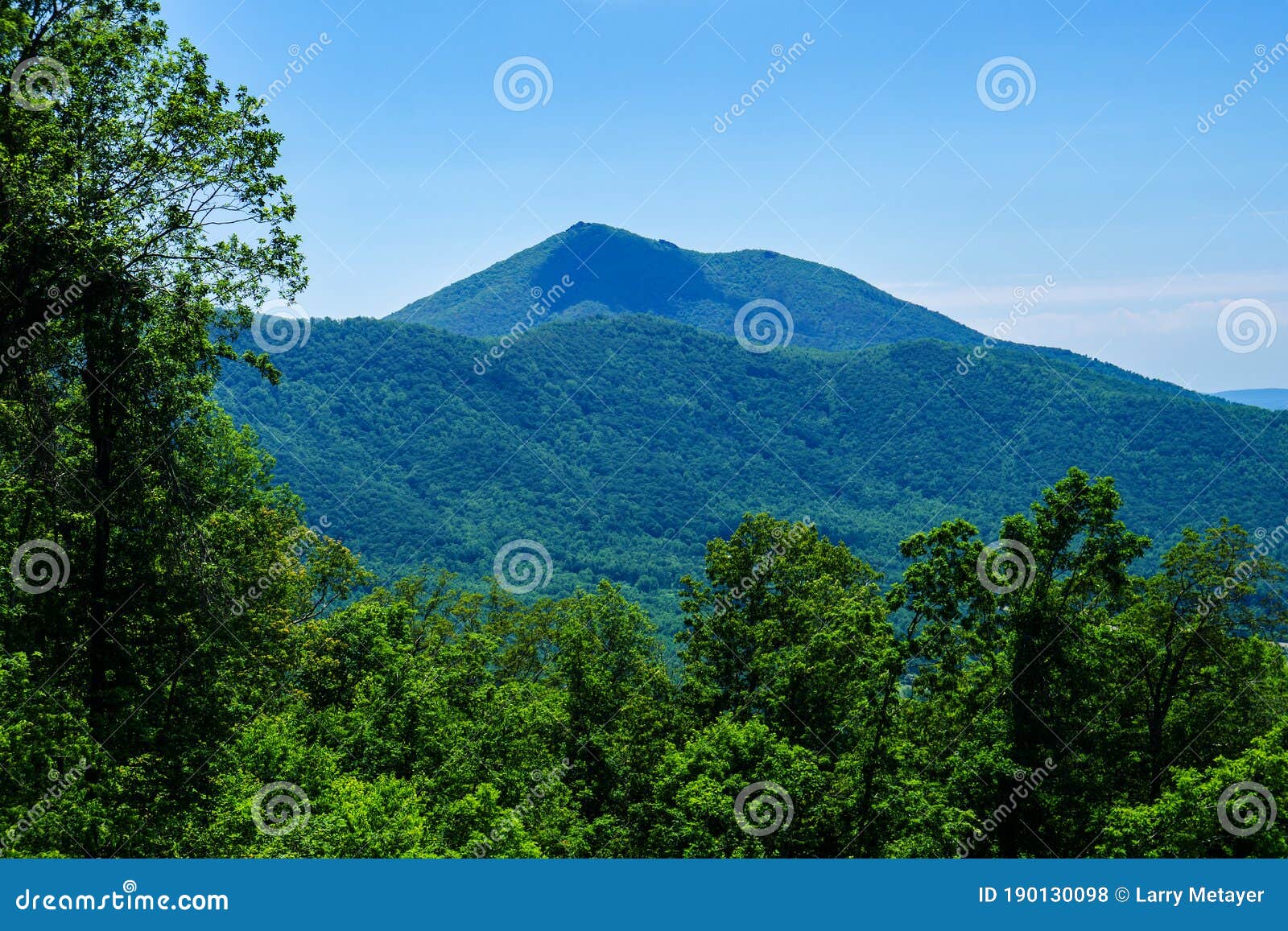 Sharp Top Mountain in the Blue Ridge Mountains Stock Photo - Image of ...