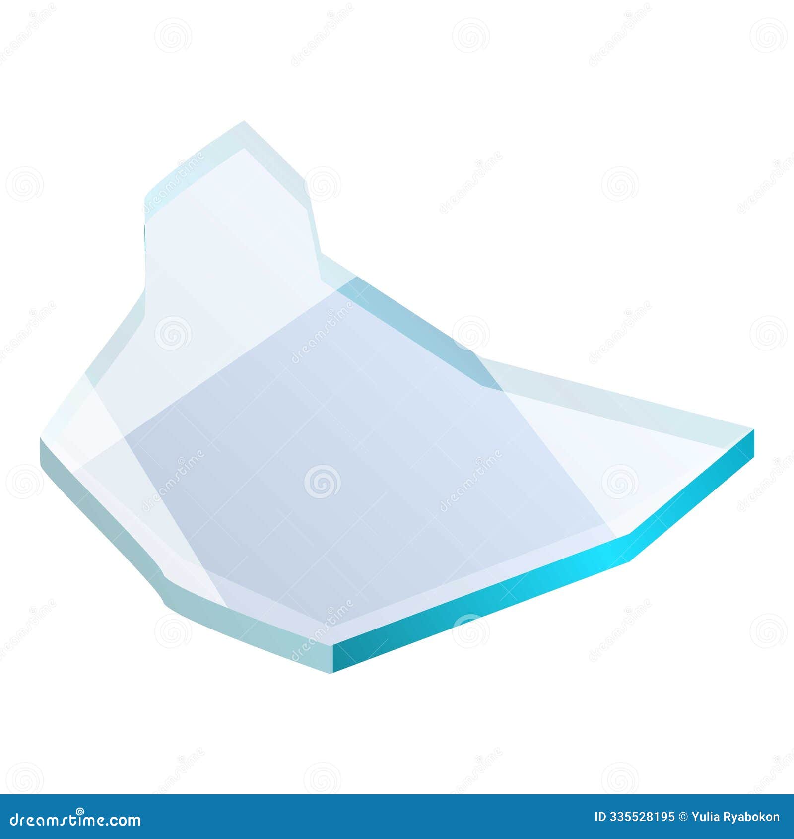 Sharp Transparent Broken Glass Shard Lying on the Ground Stock Vector ...