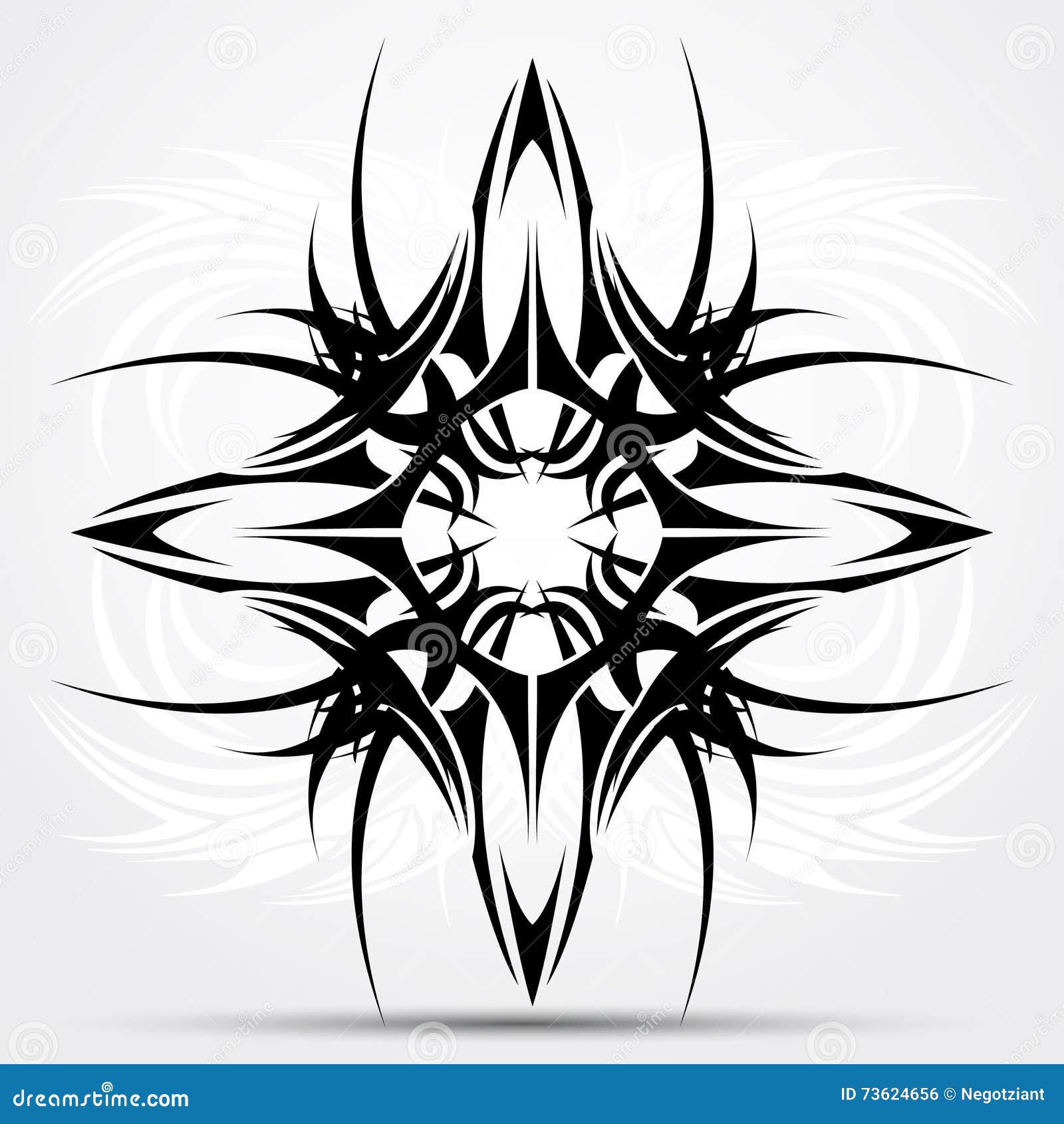Sharp Tribal Tattoo Royalty-Free Illustration | CartoonDealer.com #35990733