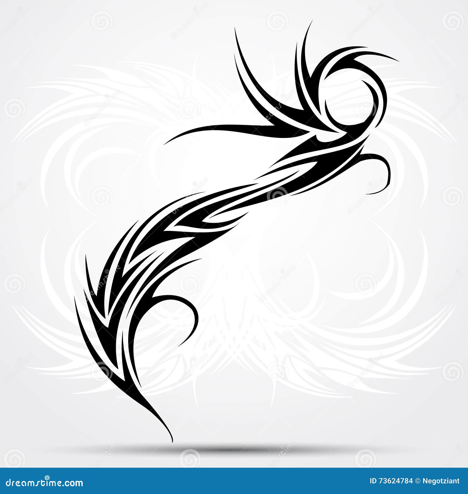 Sharp Tribal Tattoo Royalty-Free Illustration | CartoonDealer.com #35990733