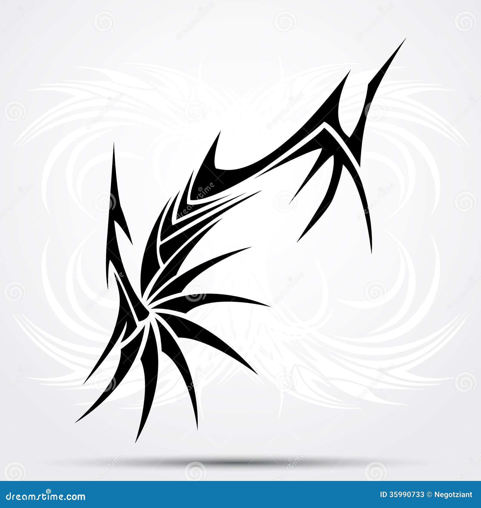 Sharp Tribal Tattoo Royalty-Free Illustration | CartoonDealer.com #35990733