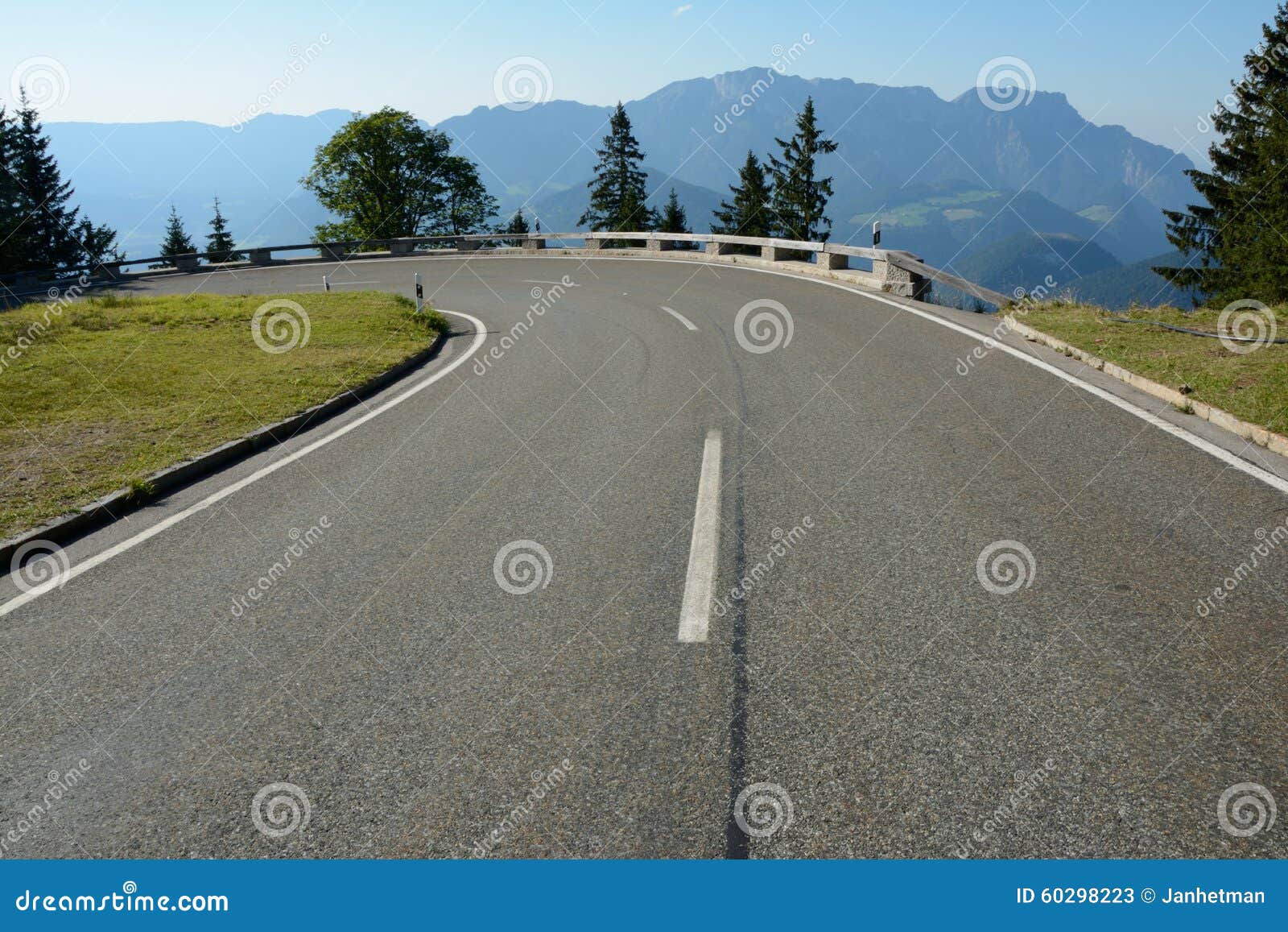 Sharp Turn on Road in Alps in Germany Stock Image - Image of outdoors ...