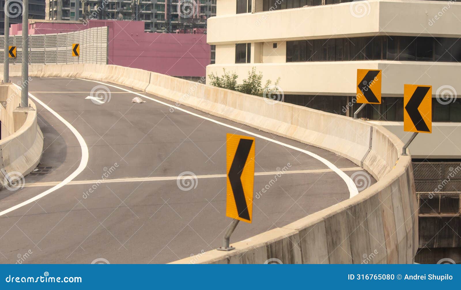 Sharp Turn Sign on the Road Stock Photo - Image of caution, danger ...