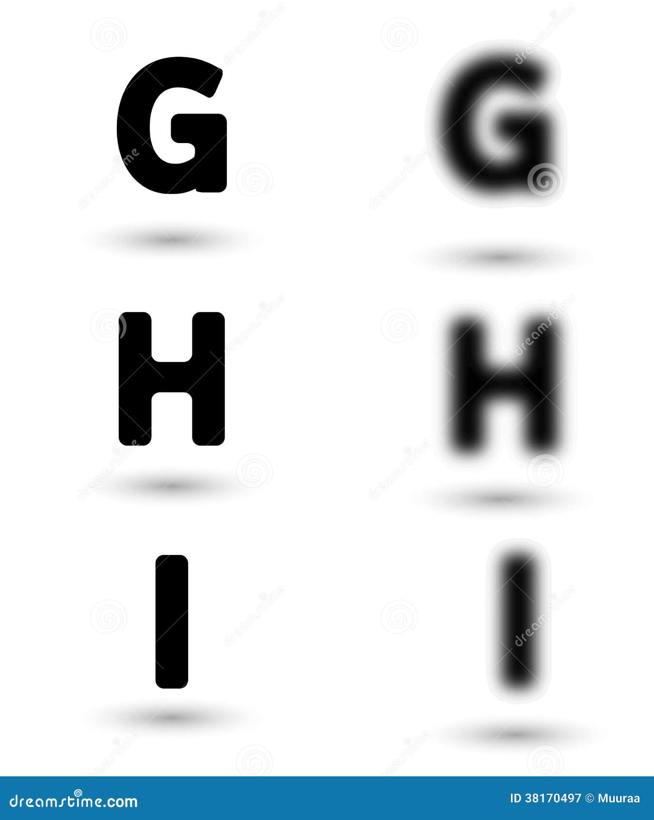 Sharp and Unsharp Alphabet Letters / Font Stock Vector - Illustration ...