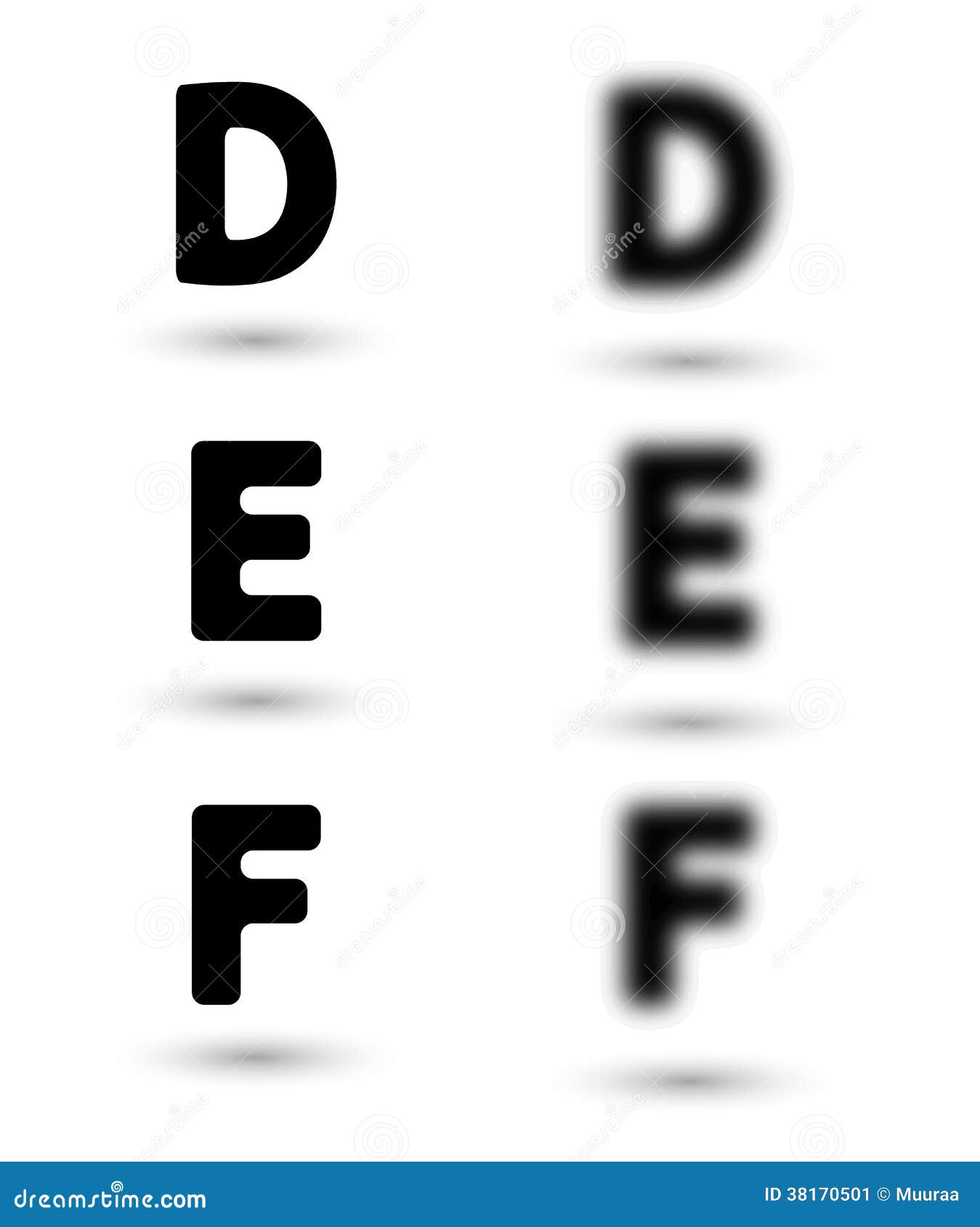 Sharp and Unsharp Alphabet Letters / Font Stock Vector - Illustration ...