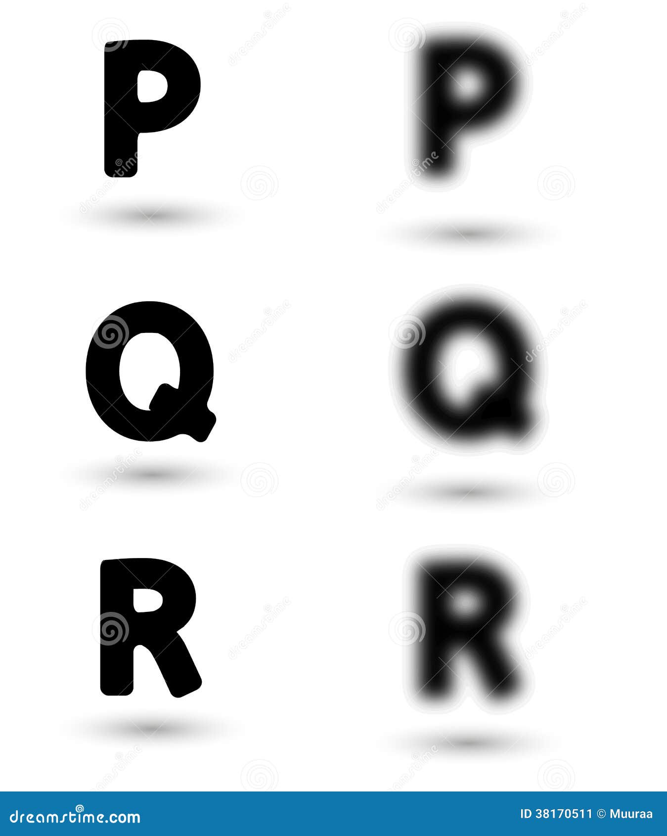 Sharp And Unsharp Alphabet Letters / Font Cartoon Vector ...