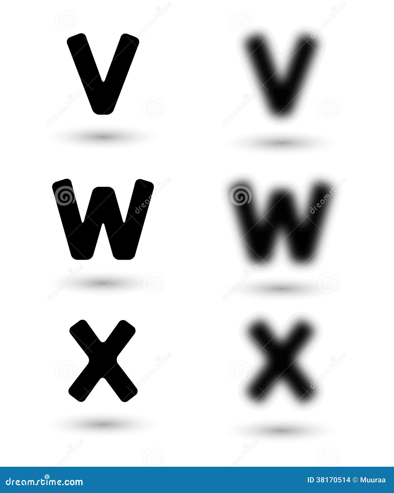 Sharp And Unsharp Alphabet Letters / Font Cartoon Vector ...