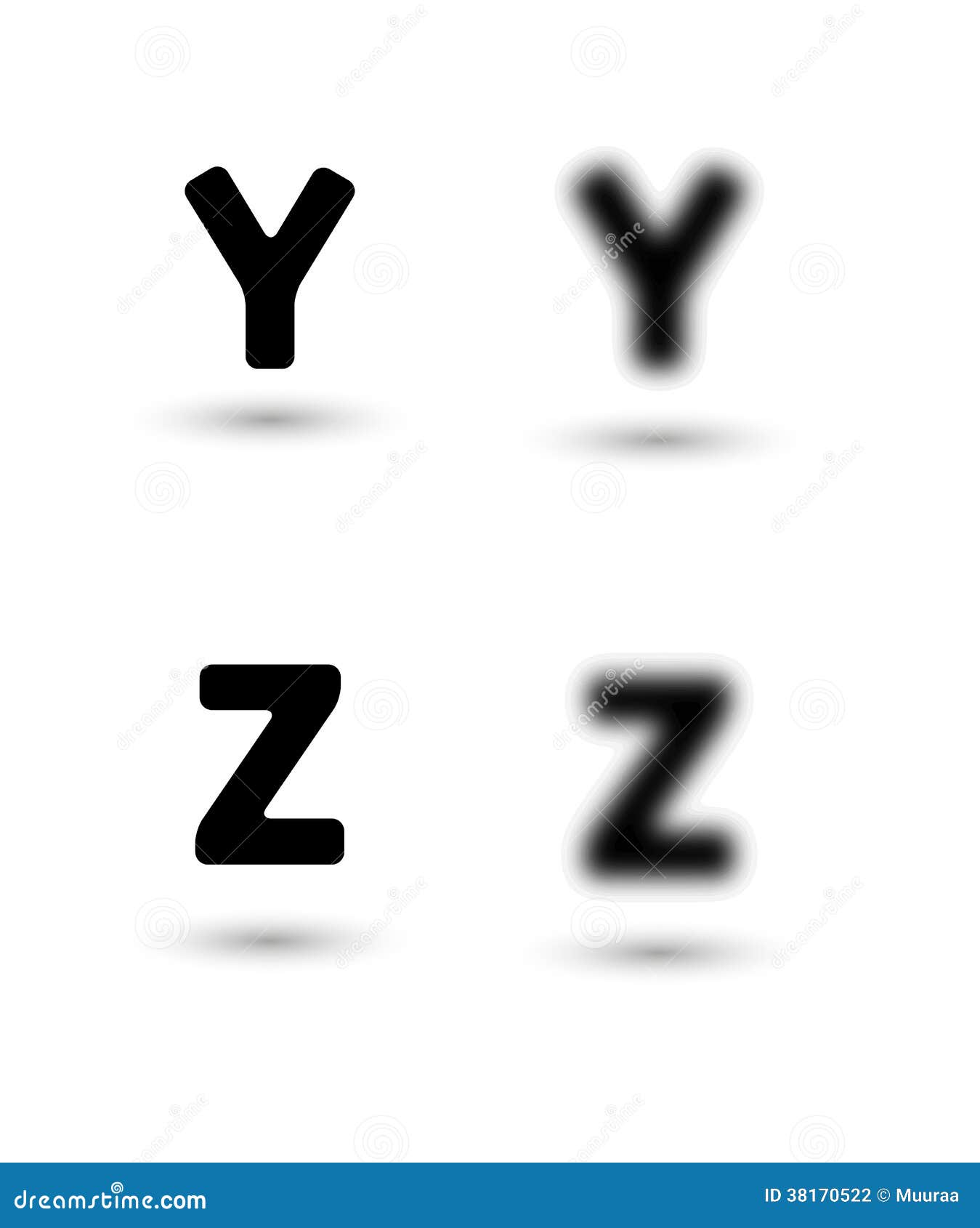 Sharp And Unsharp Alphabet Letters / Font Cartoon Vector ...