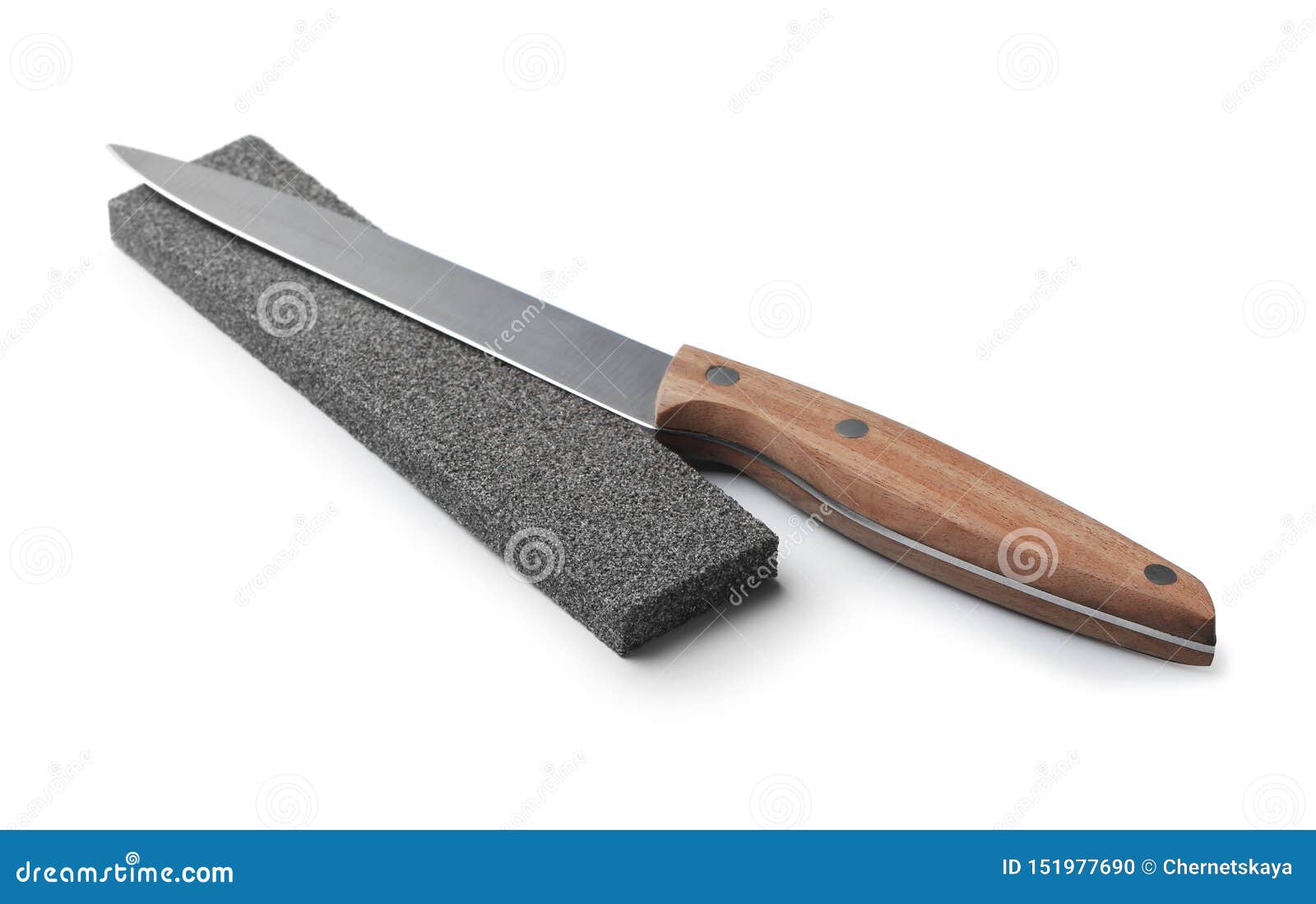 Sharp Utility Knife with Grindstone Isolated Stock Photo - Image of ...