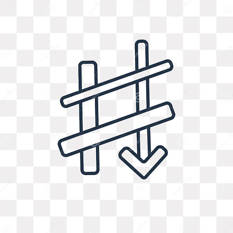 Sharp Vector Icon Isolated on Transparent Background, Linear Sharp ...