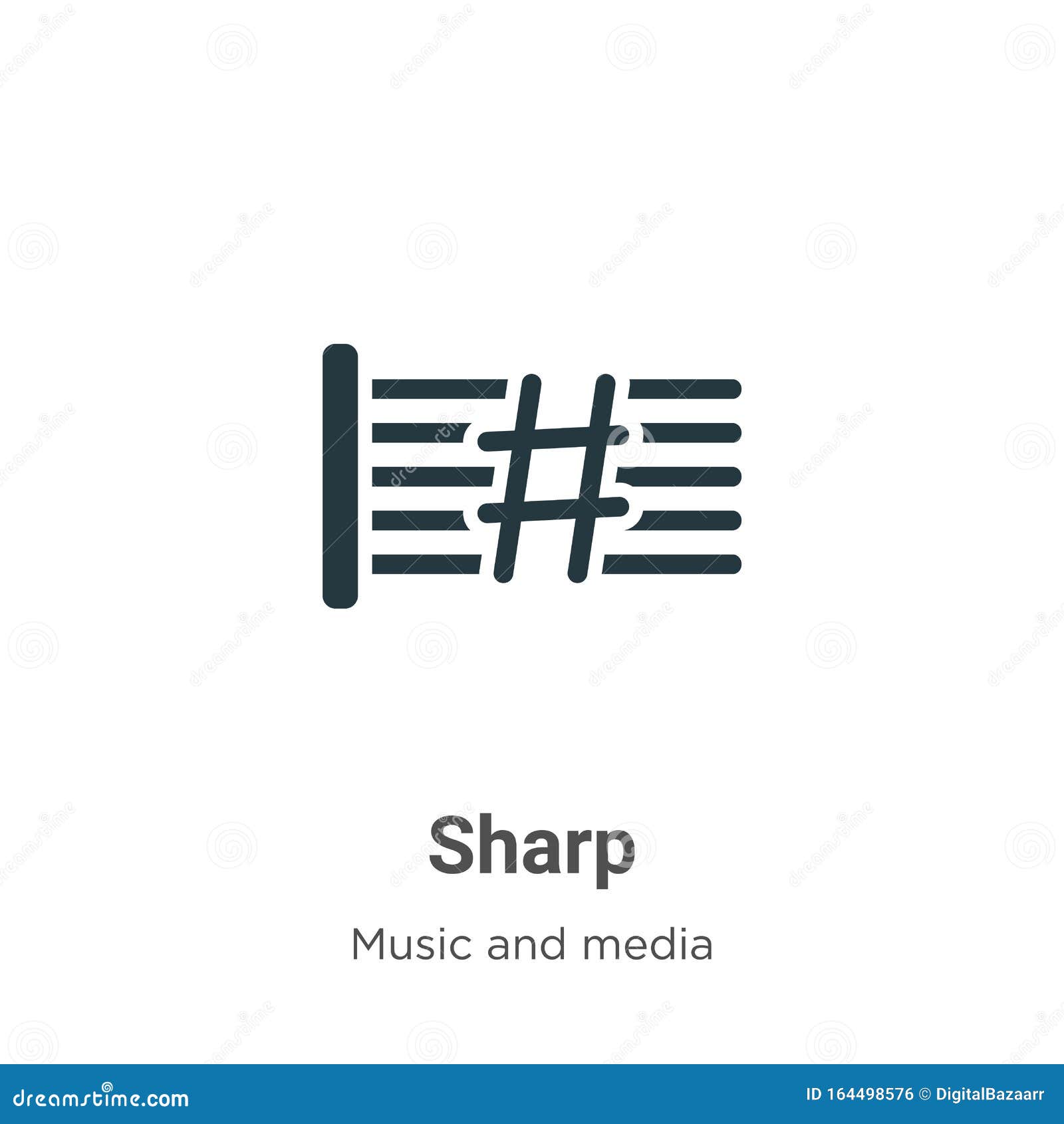 Sharp Music Sign Royalty-Free Cartoon | CartoonDealer.com #188650802