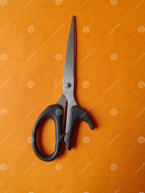 Sharp and Versatile Scissors with a Broken Handle Stock Image - Image ...