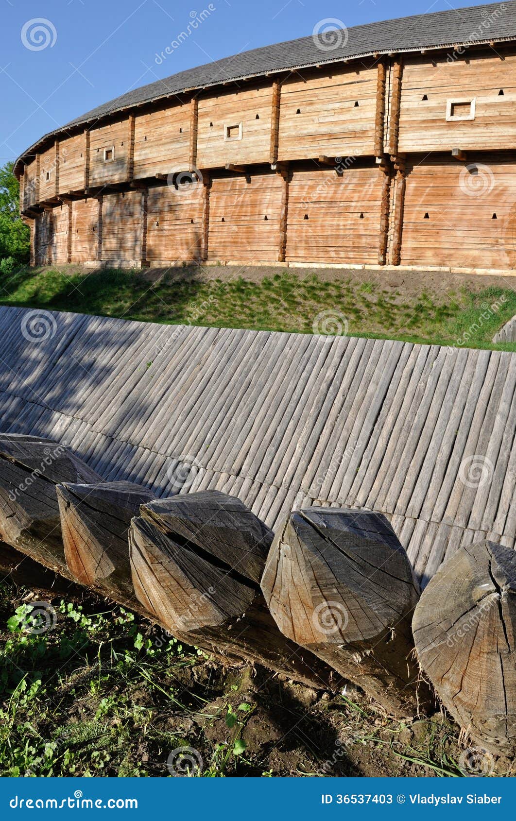 Sharp Wooden Paling As Part of Old Fort Stock Image - Image of textured ...