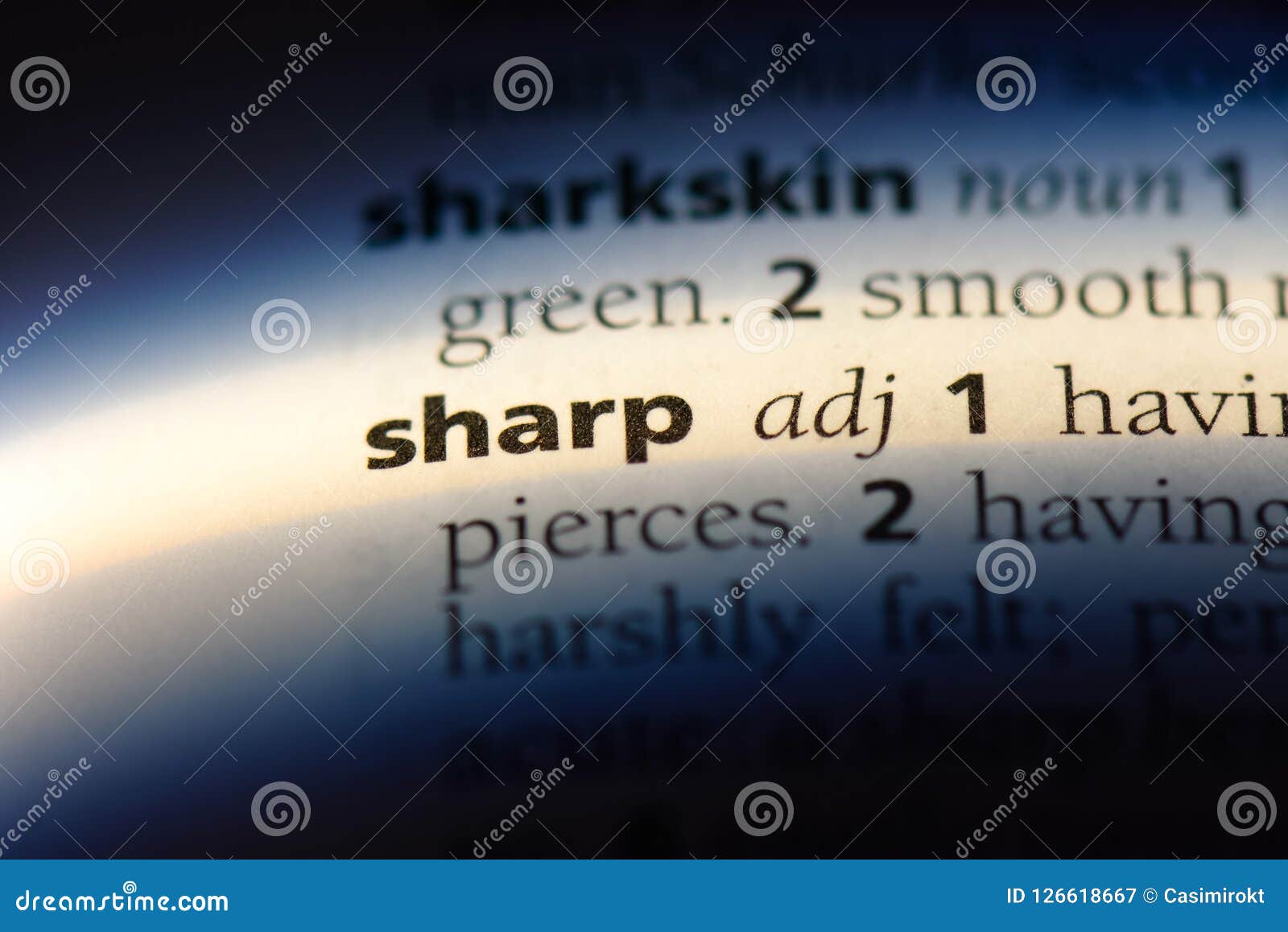 Sharp stock image. Image of english, word, sharp, printed - 126618667