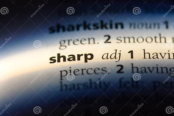 Sharp stock image. Image of english, word, sharp, printed - 126618667