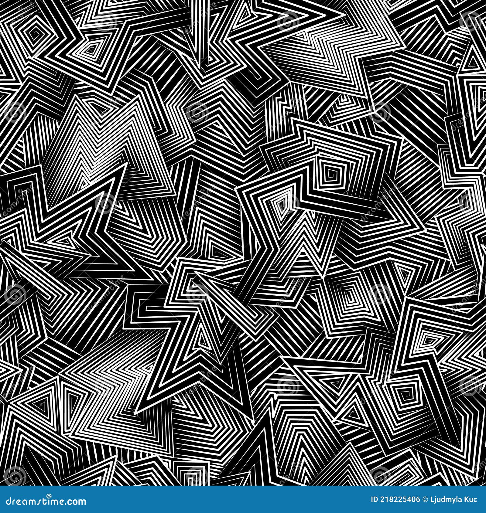 Sharp Zigzag Seamless Pattern Stock Vector - Illustration of modern ...
