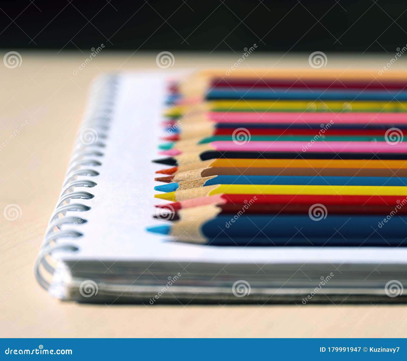 Sharpened Color Pencils Side View Stock Image - Image of creation ...