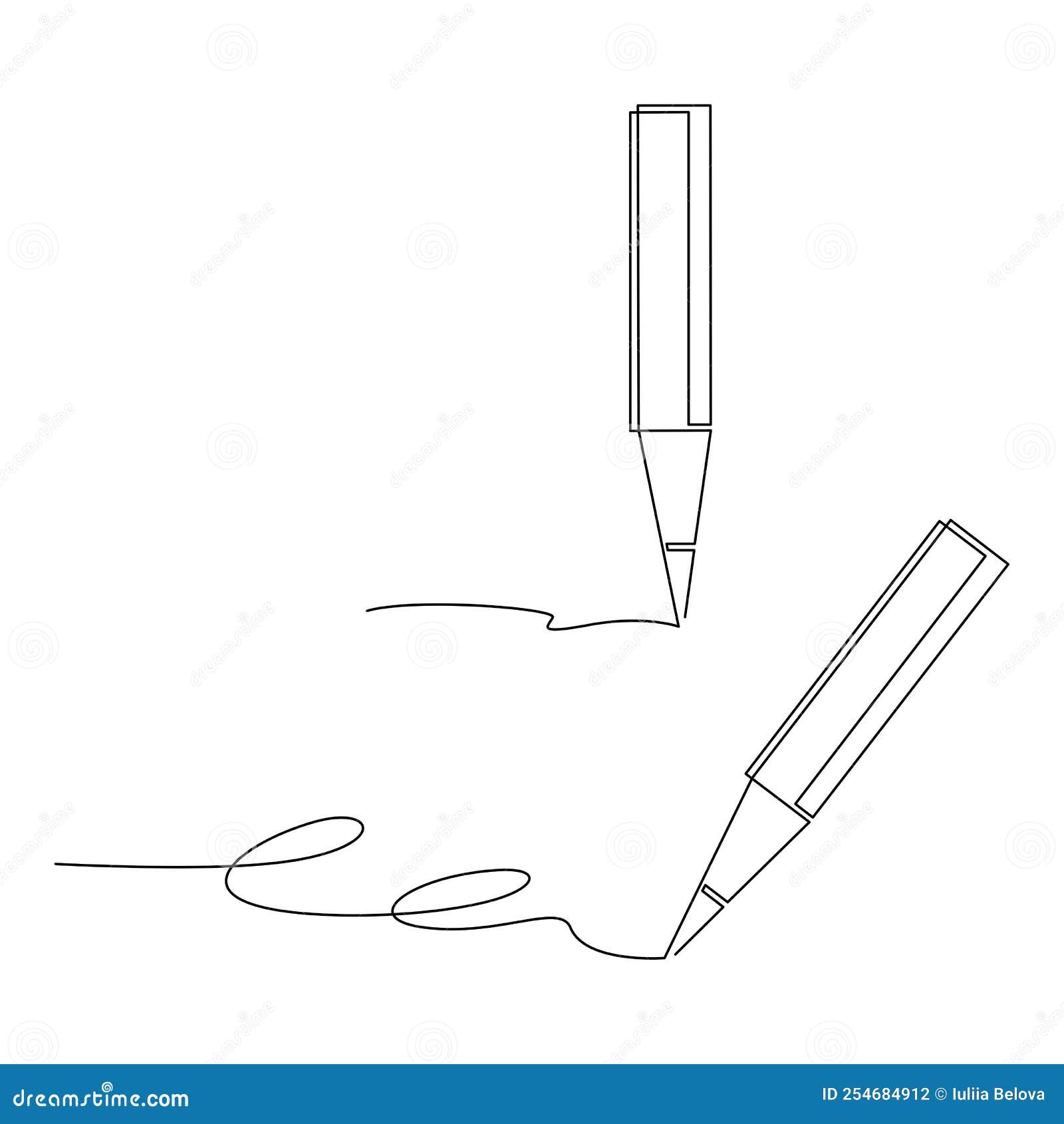 Sharpened Pencil, Graphic Design Element. Continuous Line Drawing Stock ...