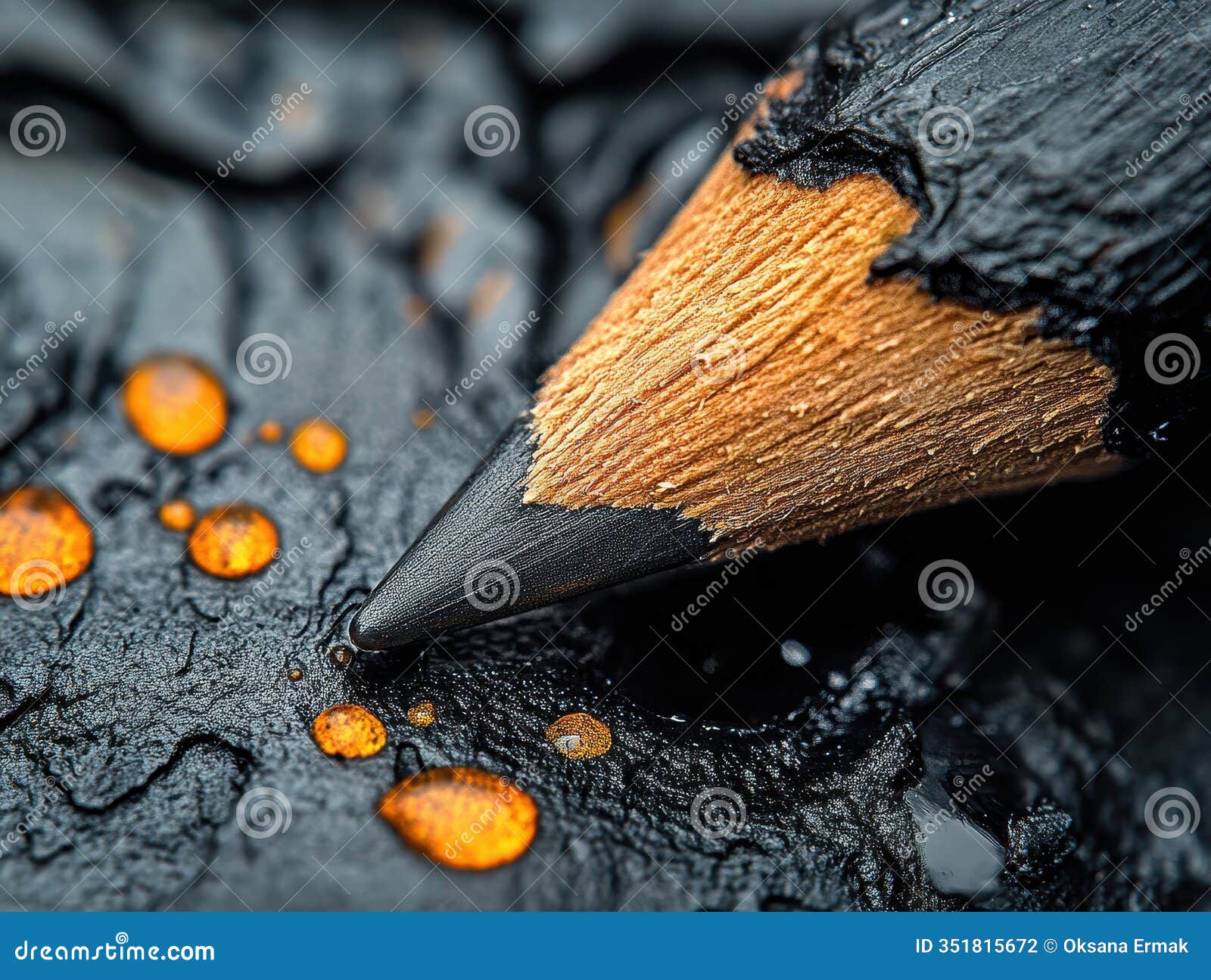 Sharpened Pencil Tip Close Up, Graphite Texture Macro Shot Extreme ...