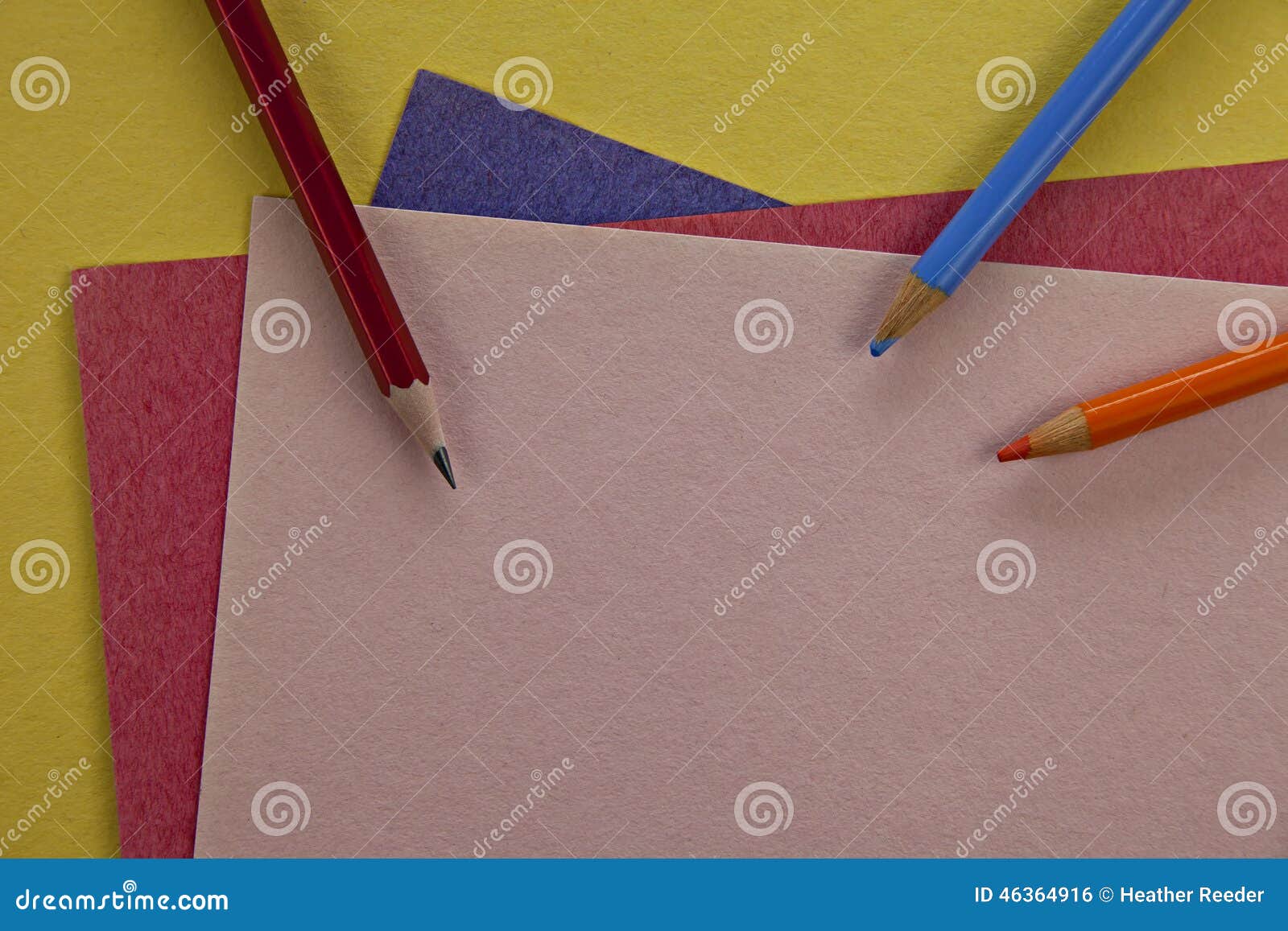 Sharpened Pencils Ready To Write on Colorful Paper. Stock Photo - Image ...