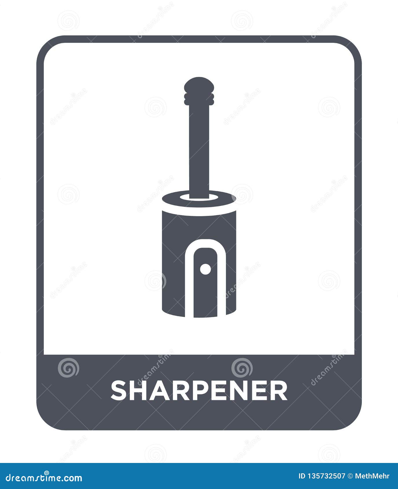 Sharpener Icon in Trendy Design Style. Sharpener Icon Isolated on White ...