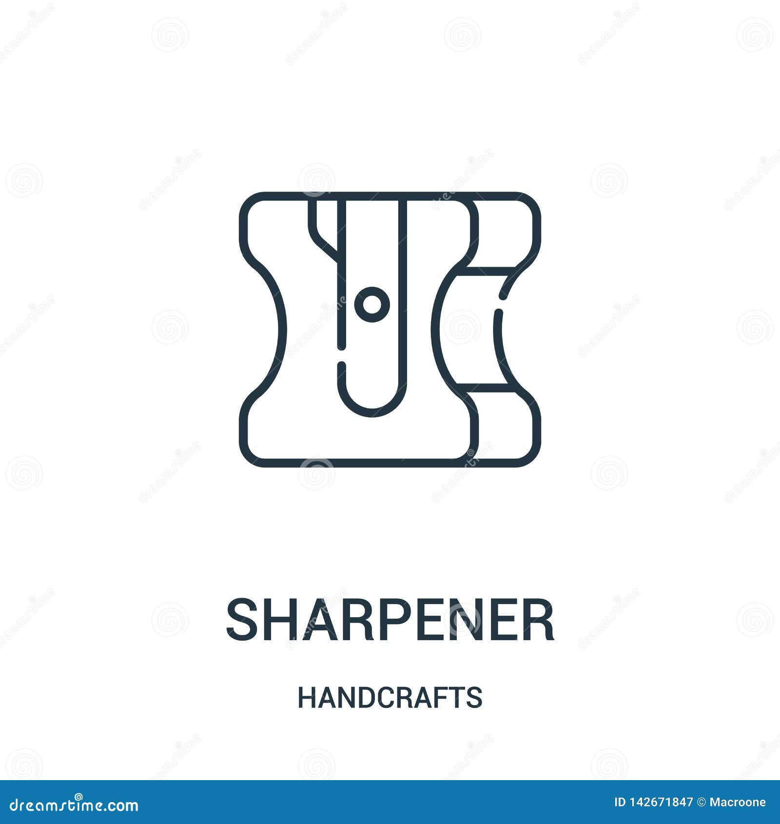Sharpener Icon Vector from Handcrafts Collection. Thin Line Sharpener ...