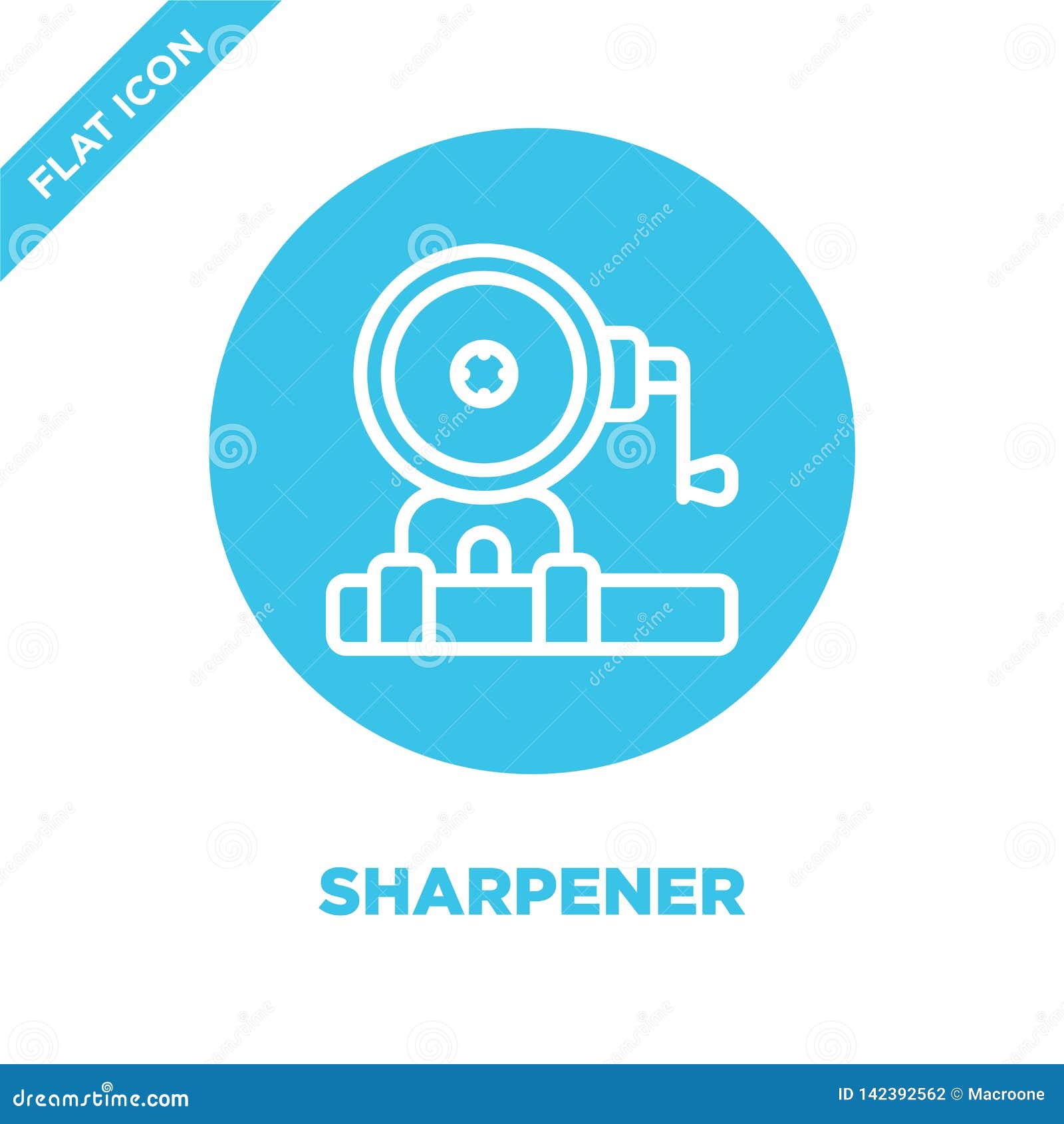 Sharpener Icon Vector from Stationery Collection. Thin Line Sharpener ...