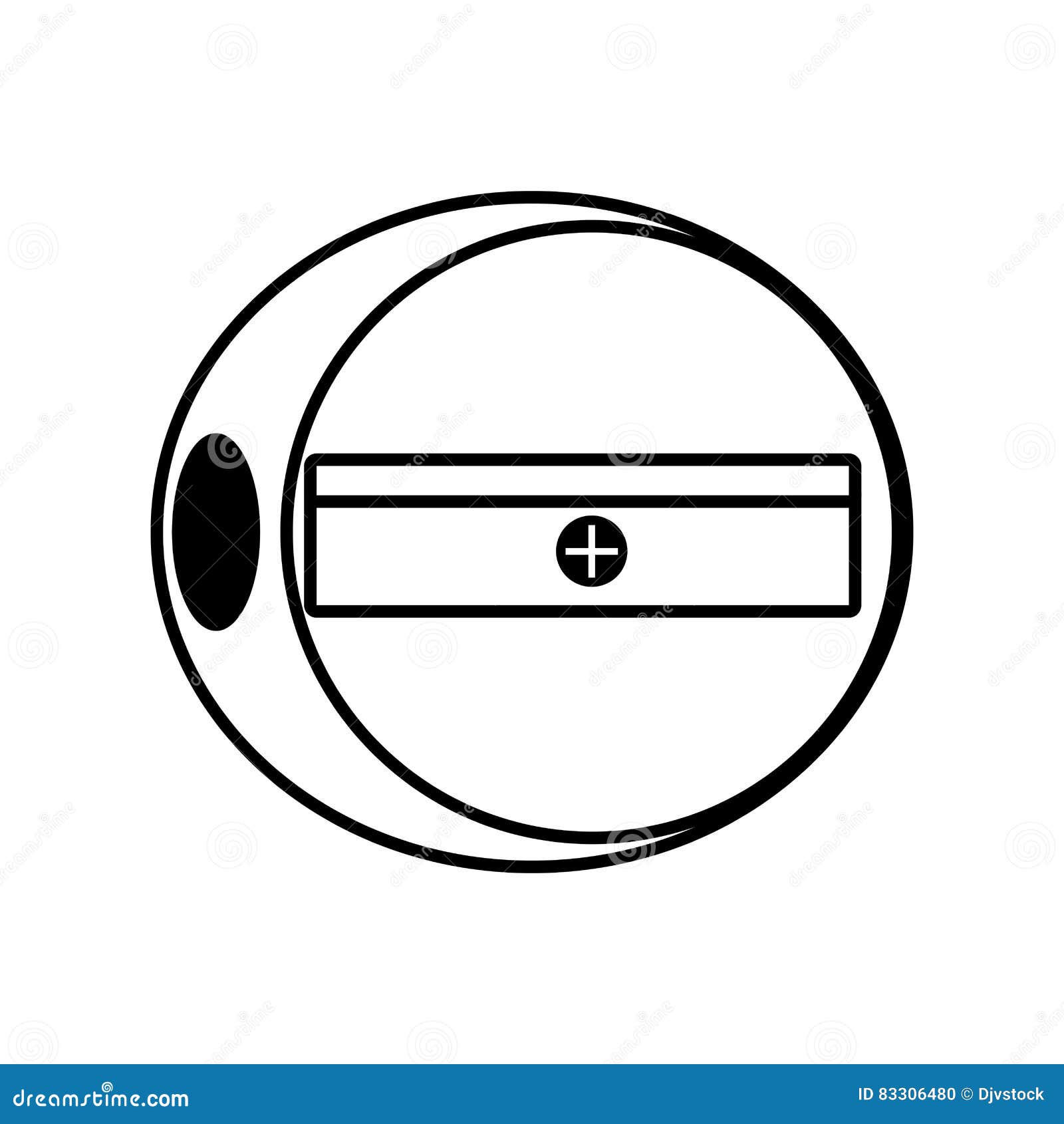 Sharpener Pencil School Tool Outline Stock Illustration - Illustration ...