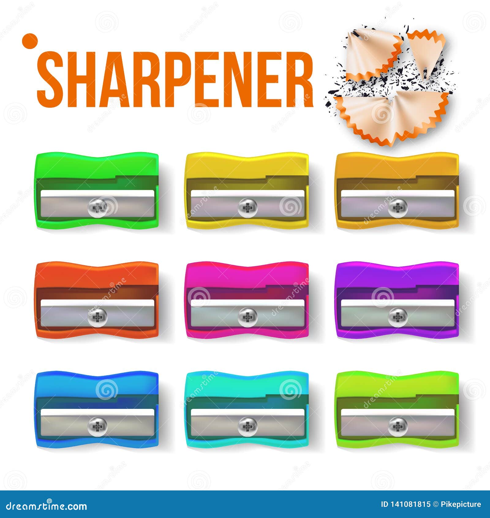 Sharpener, Plastic Tool With Metal Blade. Sharp Pencil Pointer, Parer ...