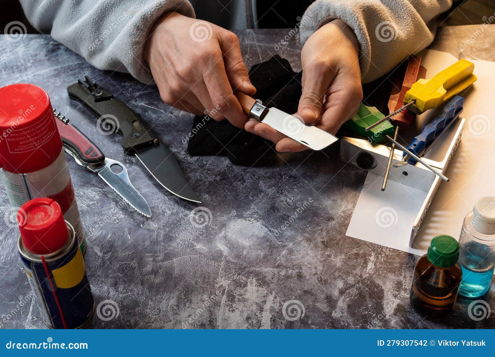 Sharpening and Caring for a Knife. Checking a Knife for Sharpness. the ...