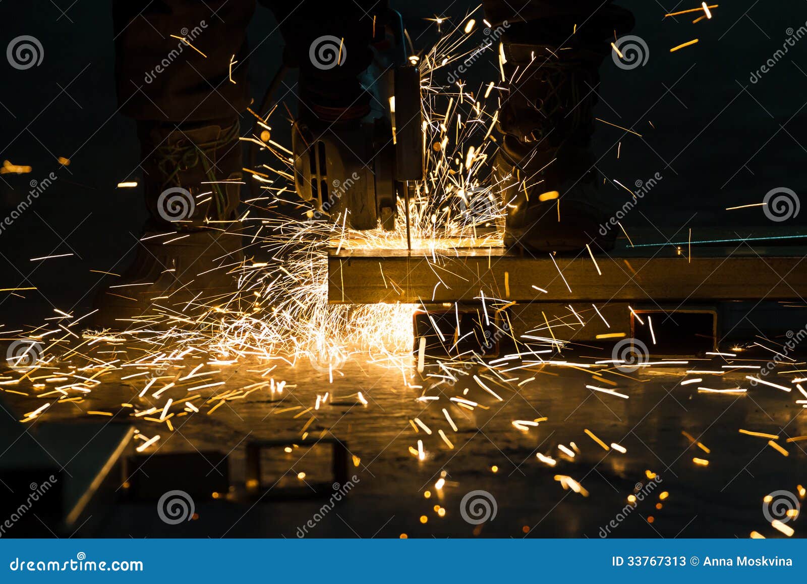 Sharpening and Cutting of Iron by Abrasive Disk Stock Image - Image of ...