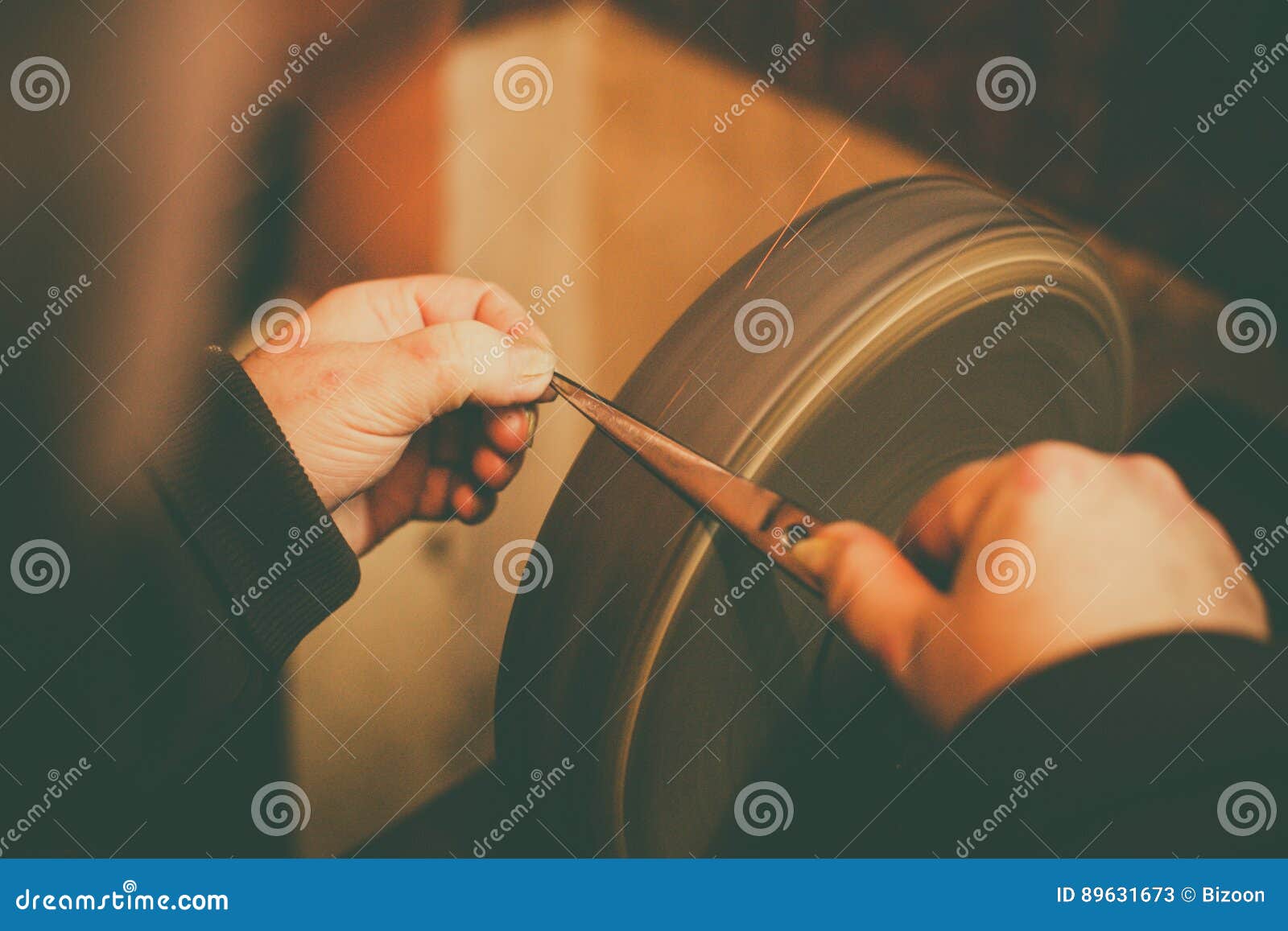 Sharpening scissors detail stock image. Image of blades - 89631673