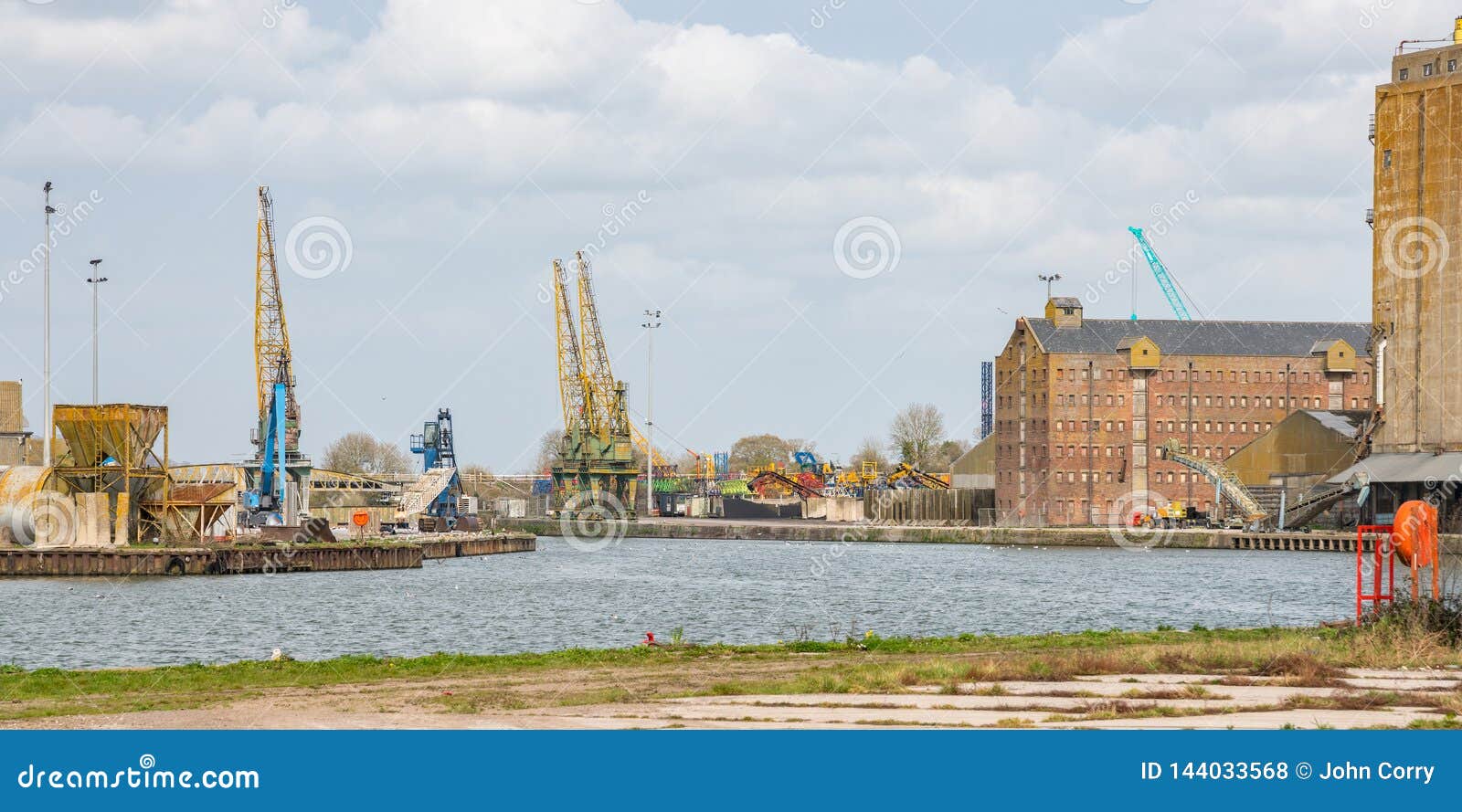 Sharpness Docks in Gloucestershire Stock Photo - Image of english ...