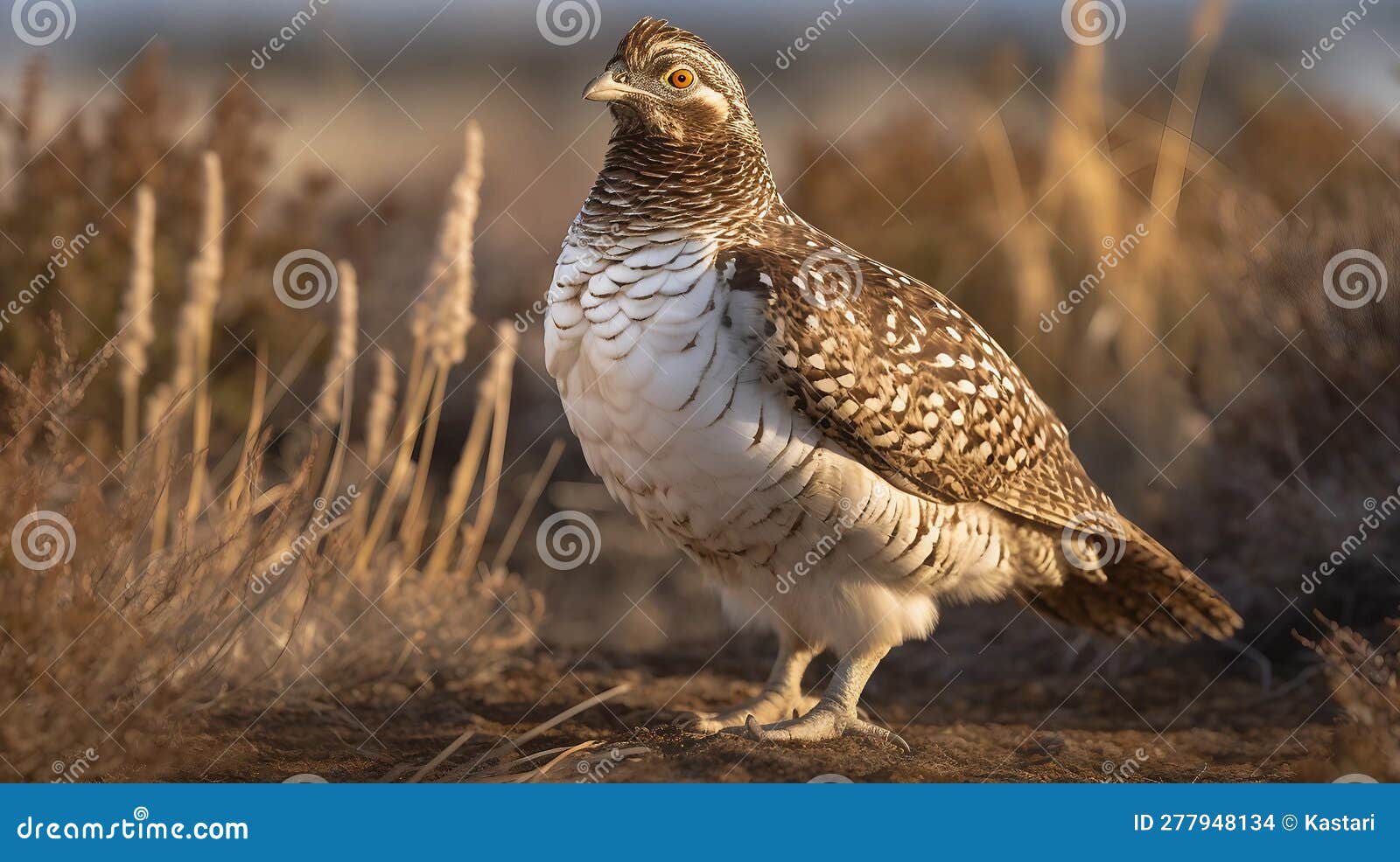 The Sharptail Grouse is Resting and Sunbathing Stock Illustration ...