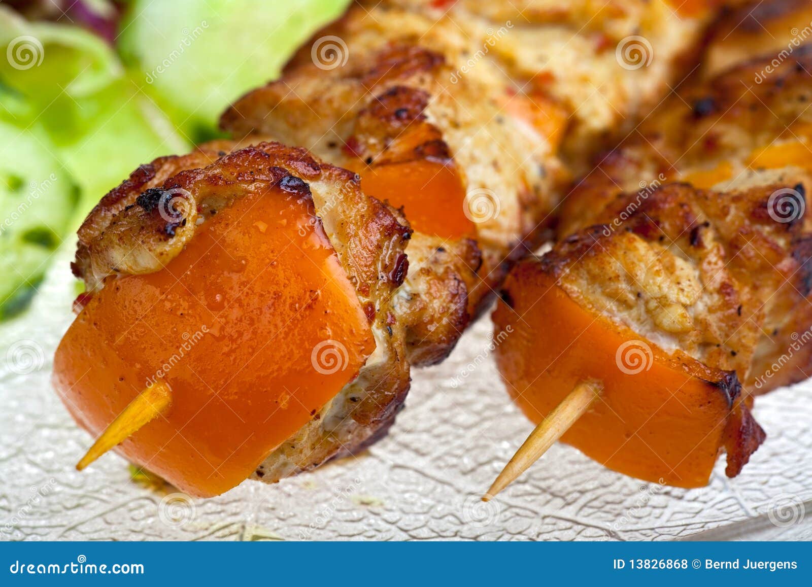 Shashlik stock photo. Image of plate, delicious, gourmet - 13826868