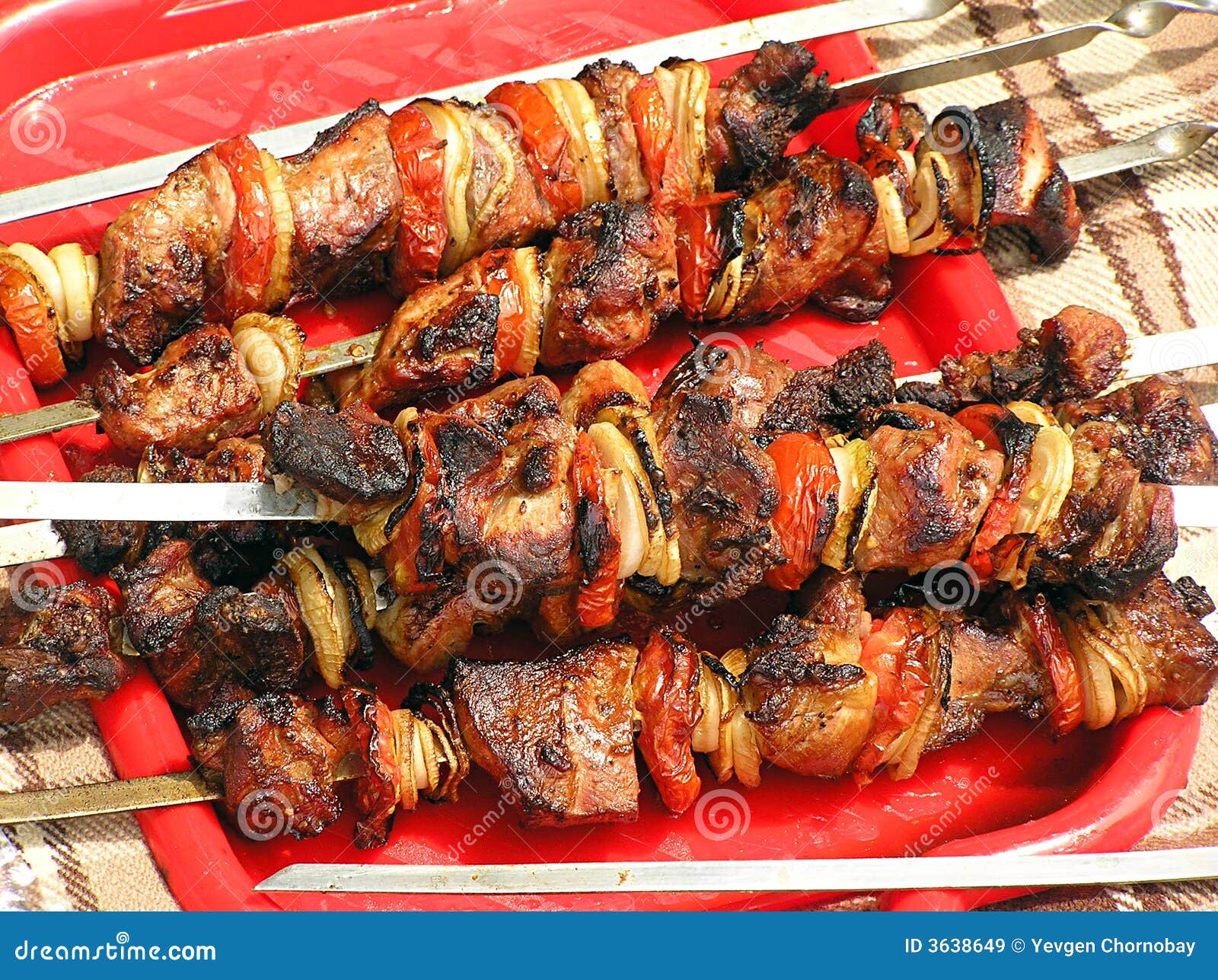 Shashlik stock image. Image of ramrod, kebab, tomato, nourishingly ...