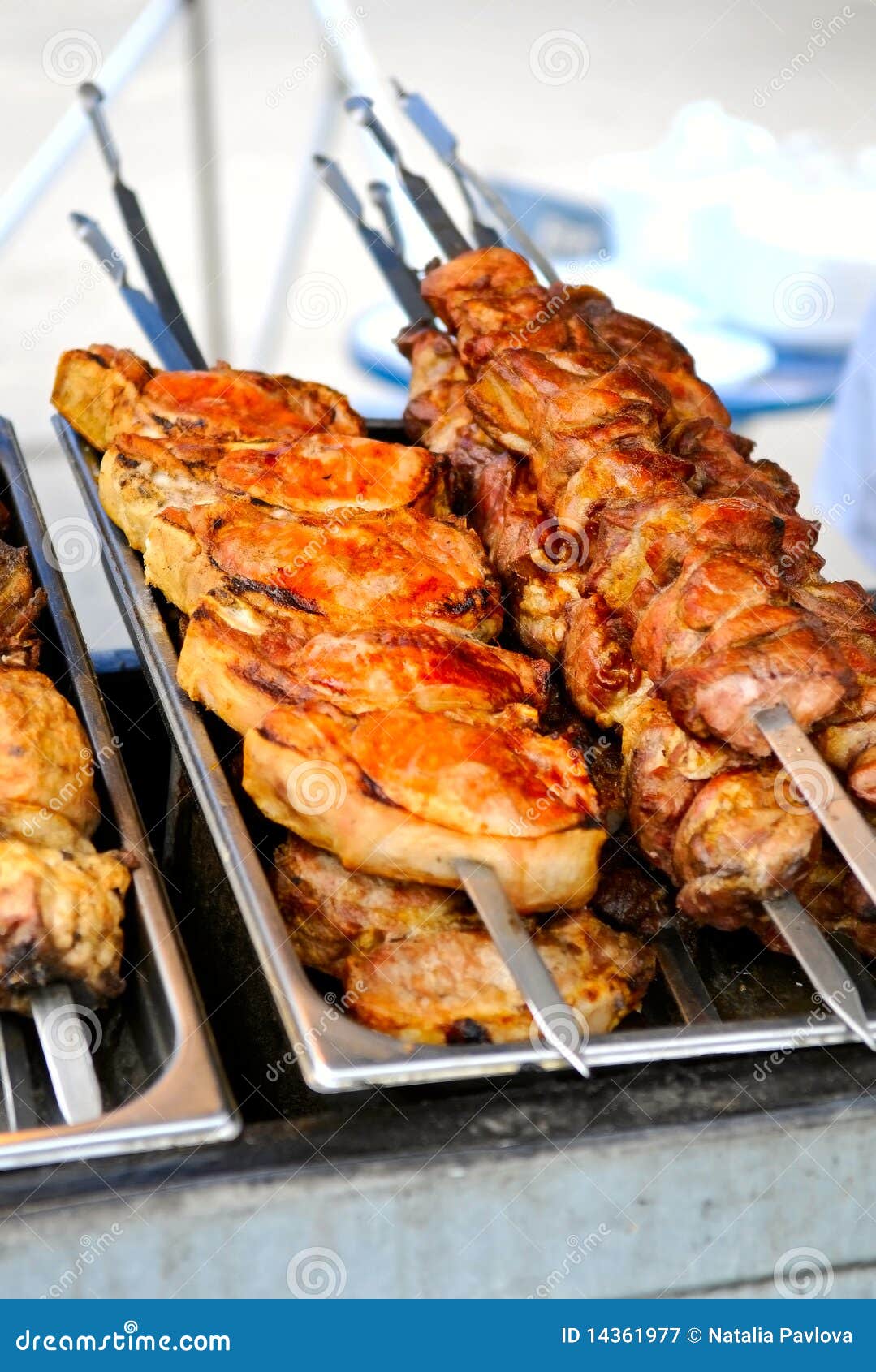 Shashlik cooking stock image. Image of stodge, food, cooking - 14361977