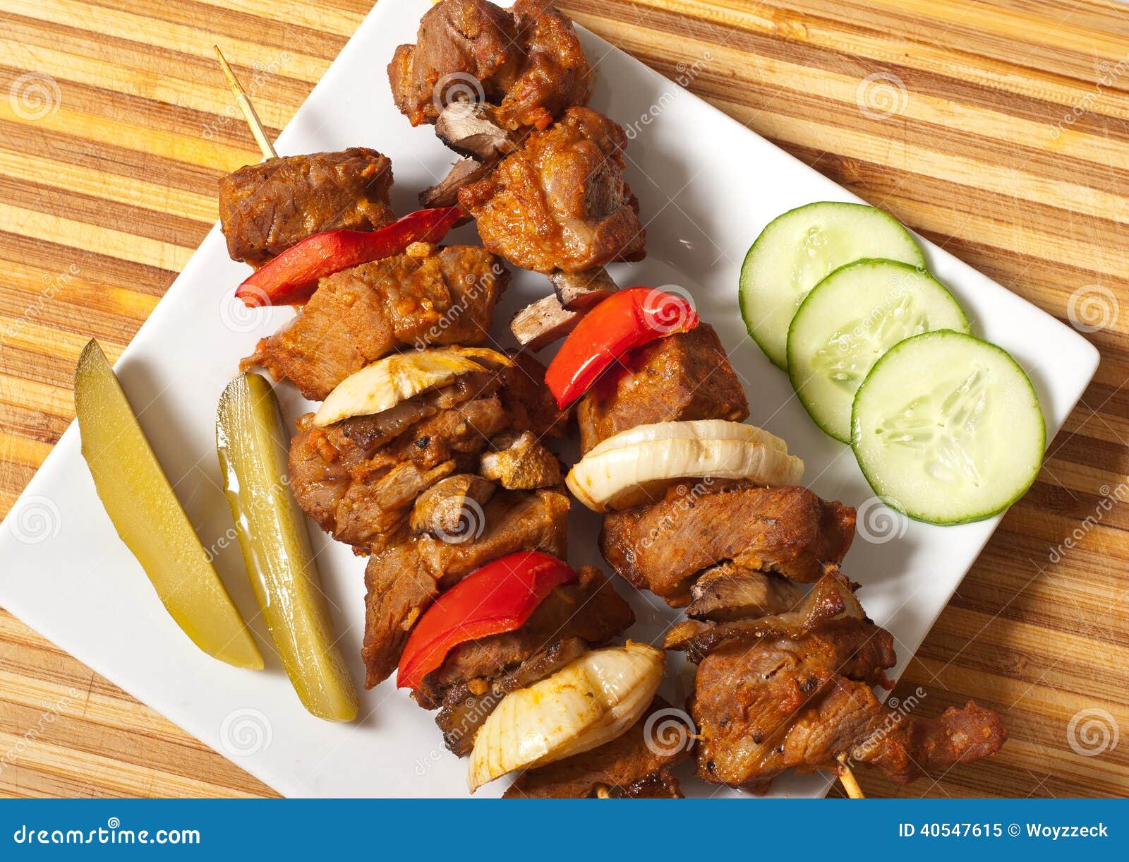 Shashlik stock image. Image of plate, kebab, grill, roasted - 40547615