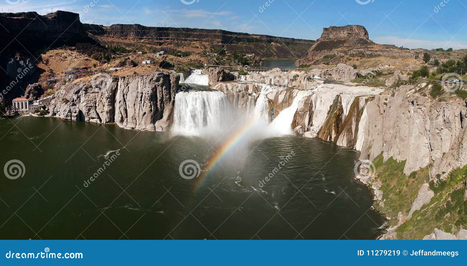 Shashone Falls stock image. Image of rainbow, canyon - 11279219