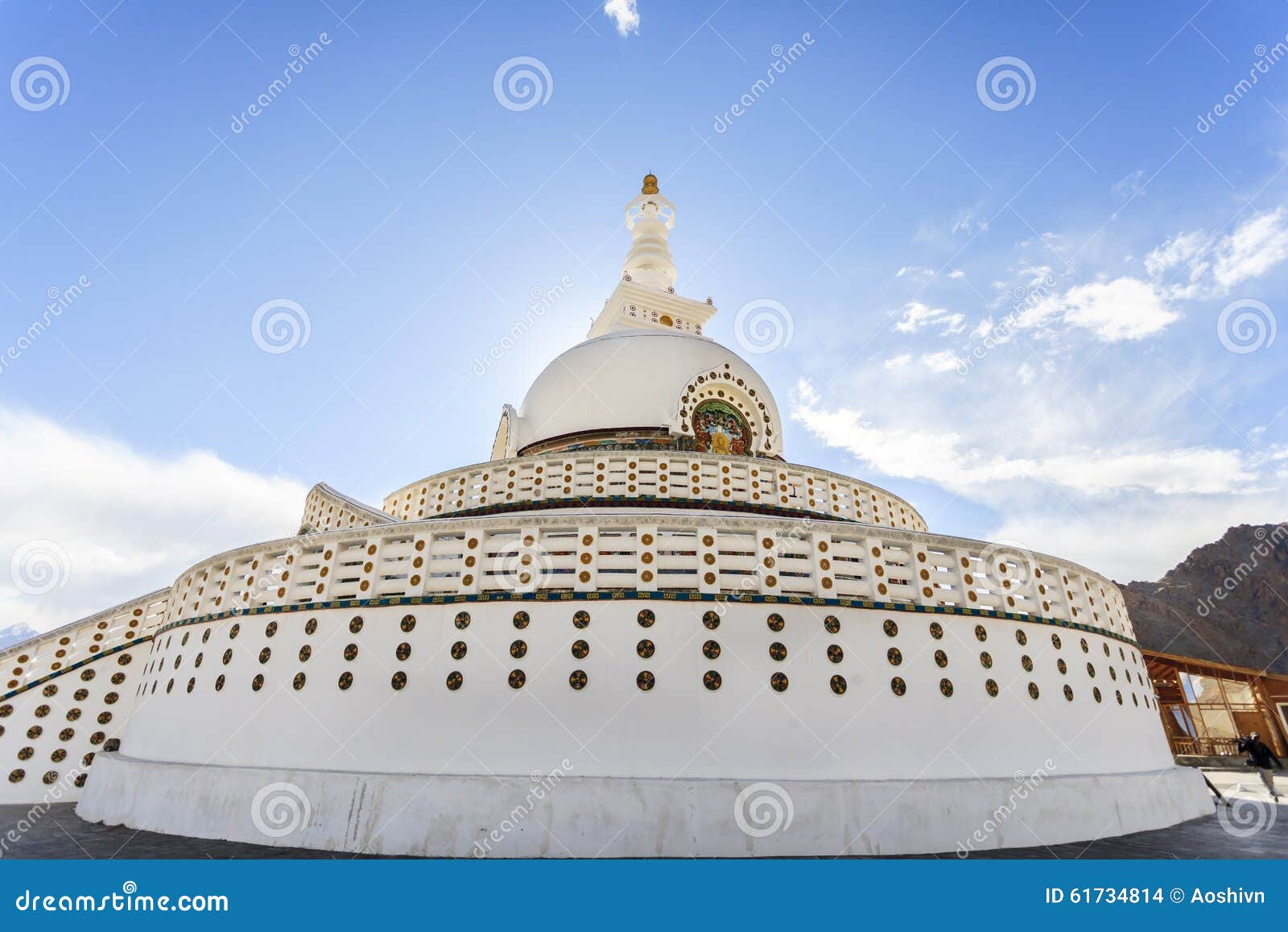 Shati Stupa Near Leh City India Stock Photography | CartoonDealer.com ...