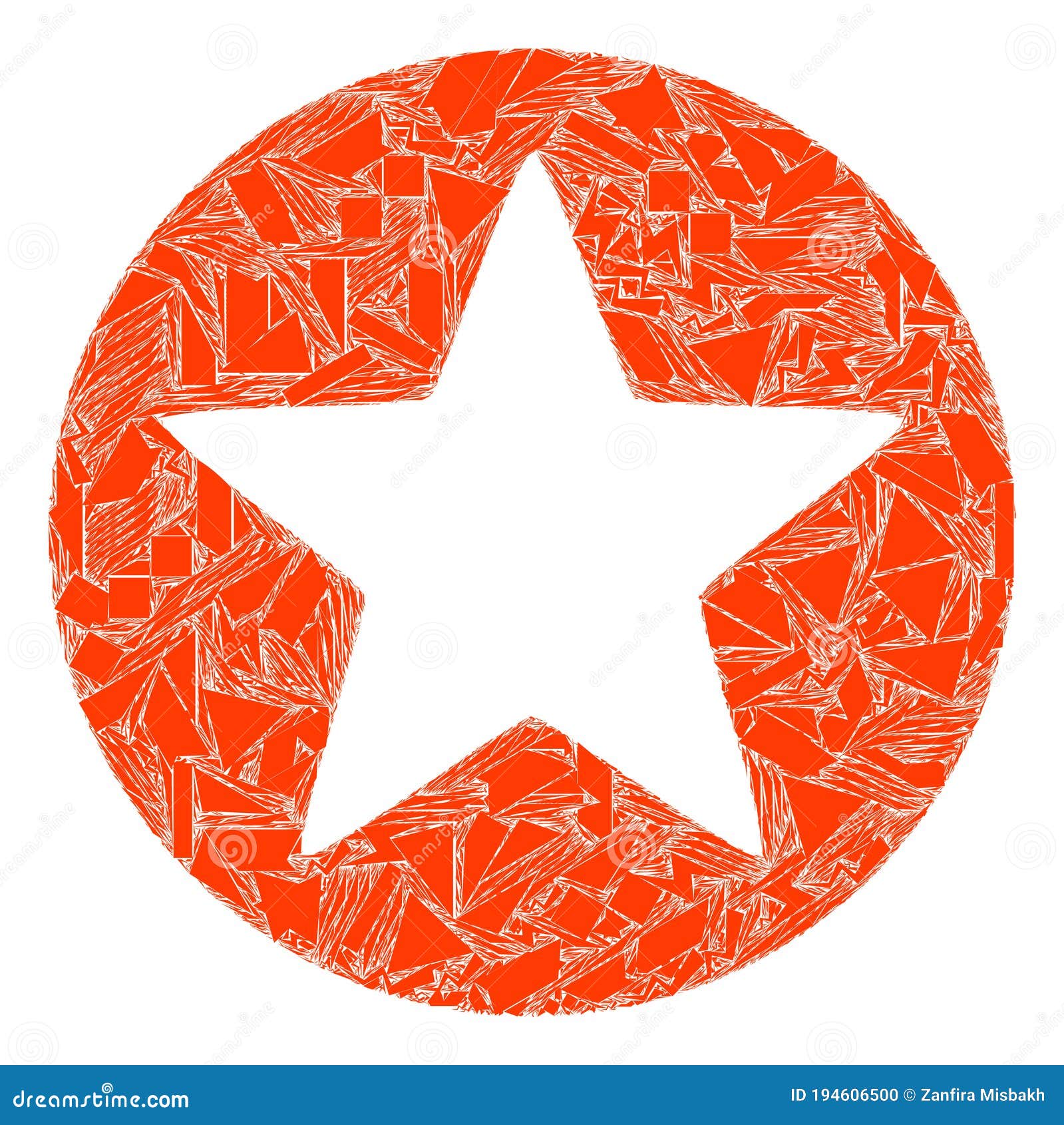 Shatter Mosaic Rounded Star Icon Stock Vector - Illustration of ...