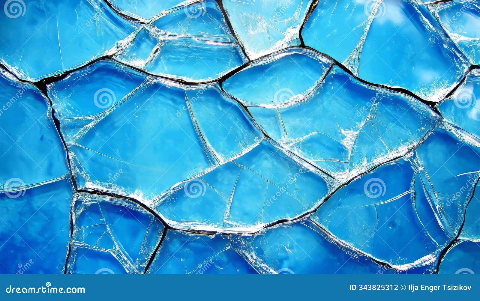 Blue Eye With Crackled Blue And White Paint. AI Generated Royalty-Free ...