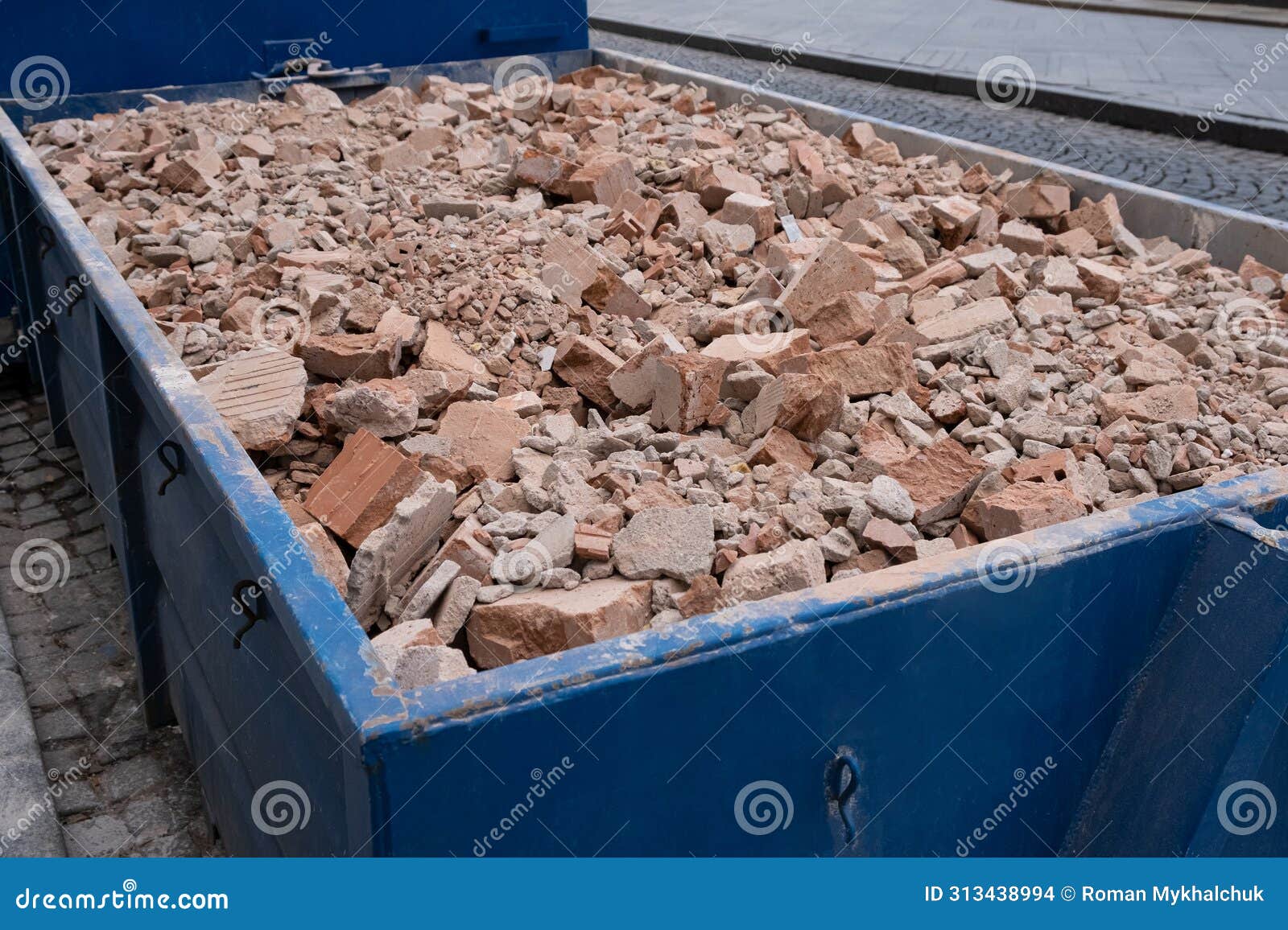 Shattered, Broken Wall Bricks, Construction Waste after Building ...