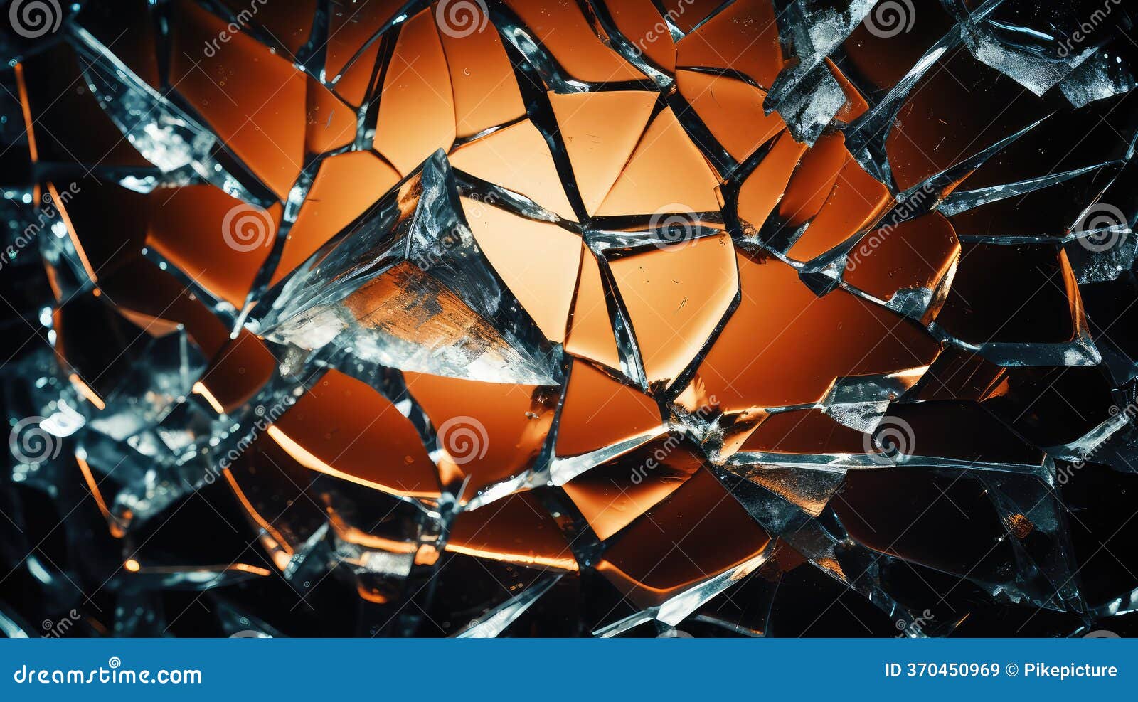 Shattered And Broken Security Glass, A Symbol Of Vandalism, Crime Scene ...