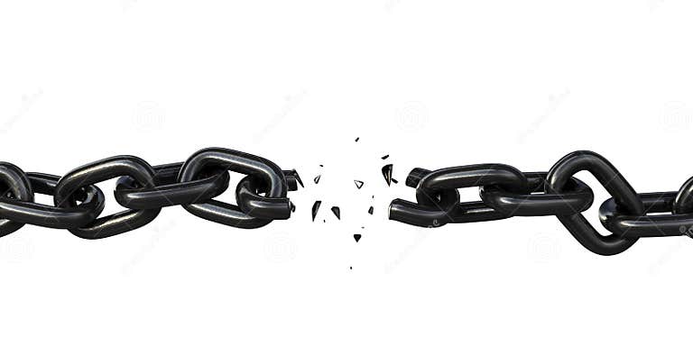 Shattered chainlink stock photo. Image of break, shackle - 1222696